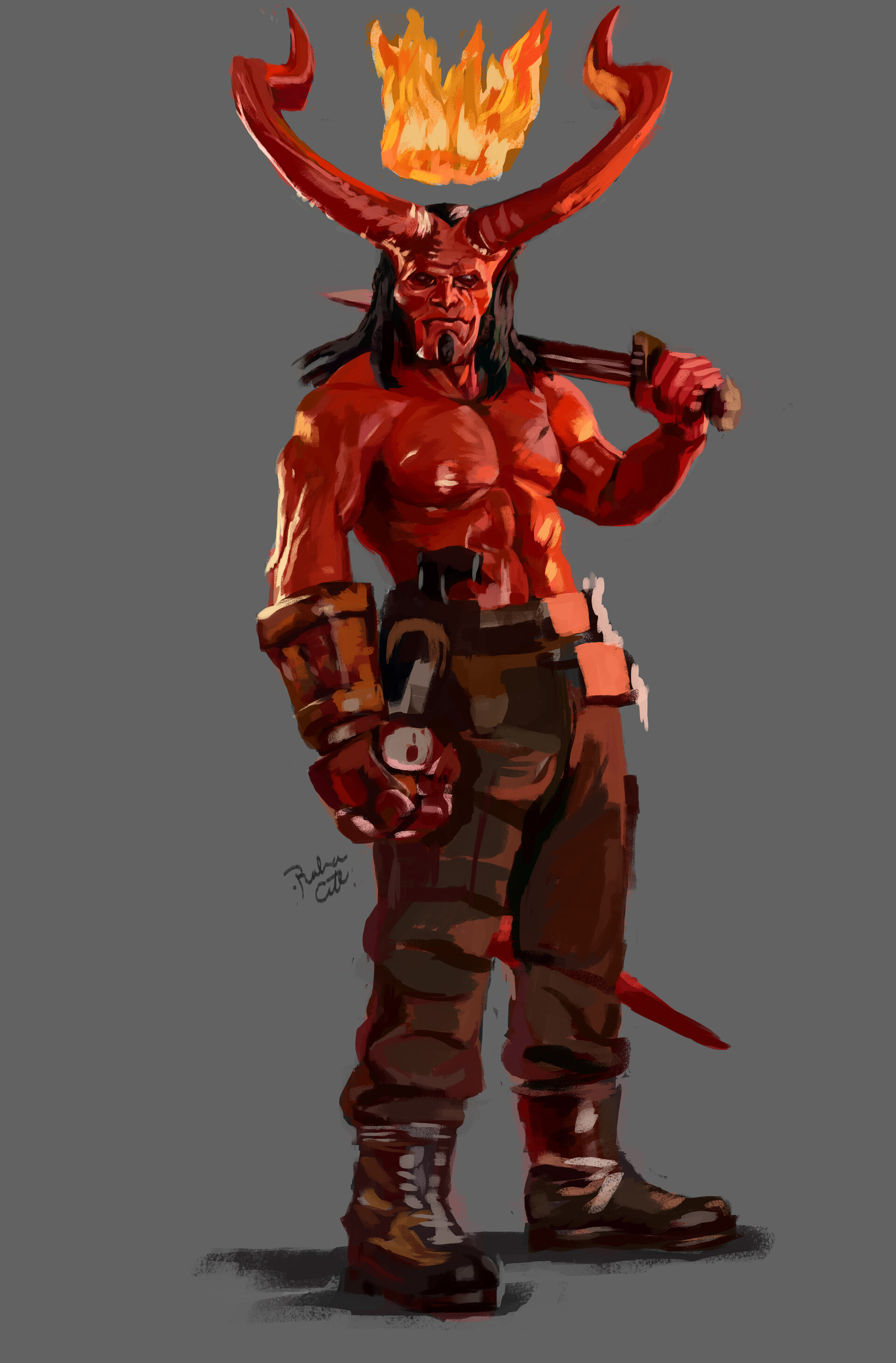 ArtStation - Digital Art - Hellboy fanart