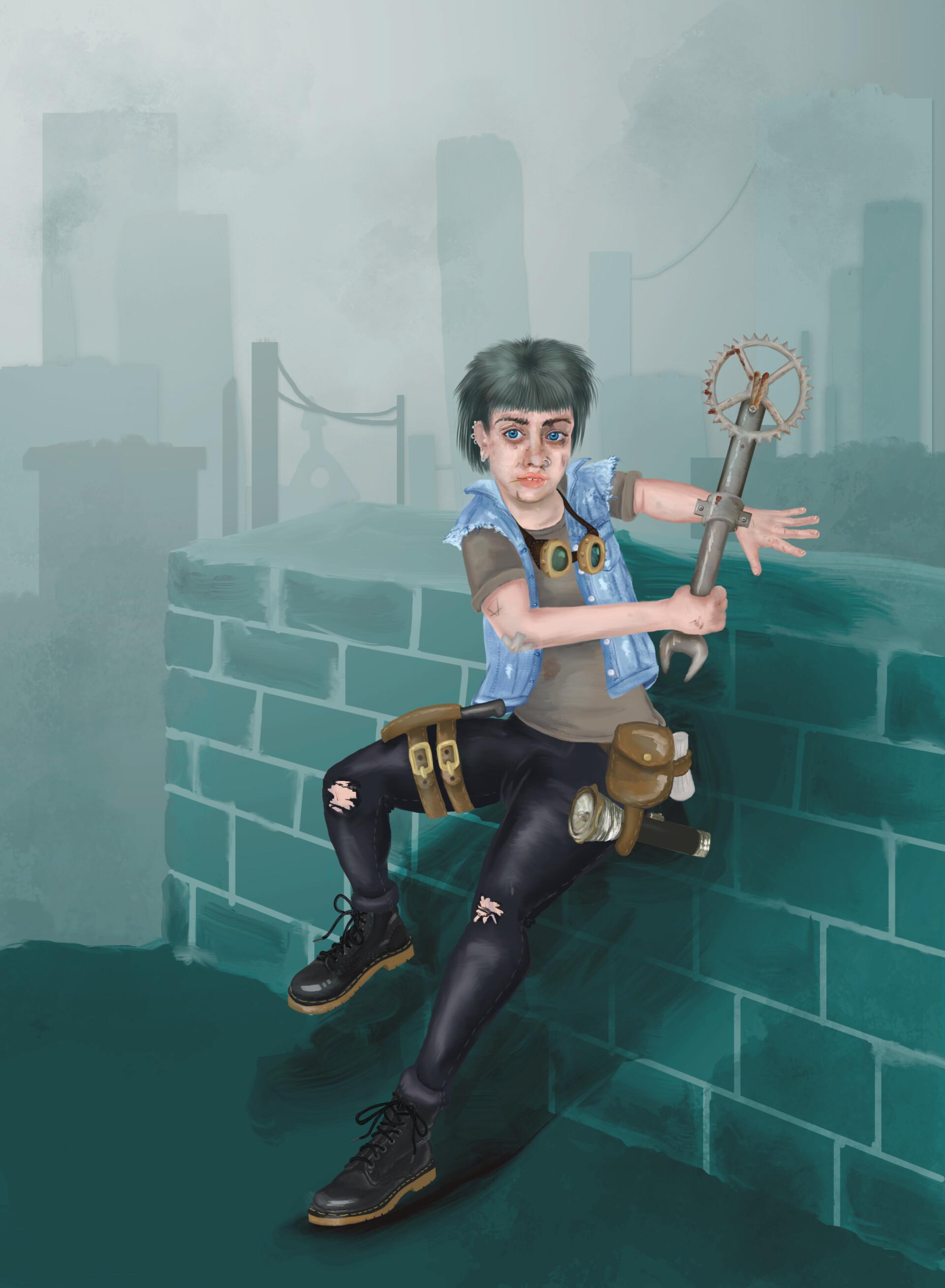 ArtStation - Alexia - Post-apocalyptic warrior