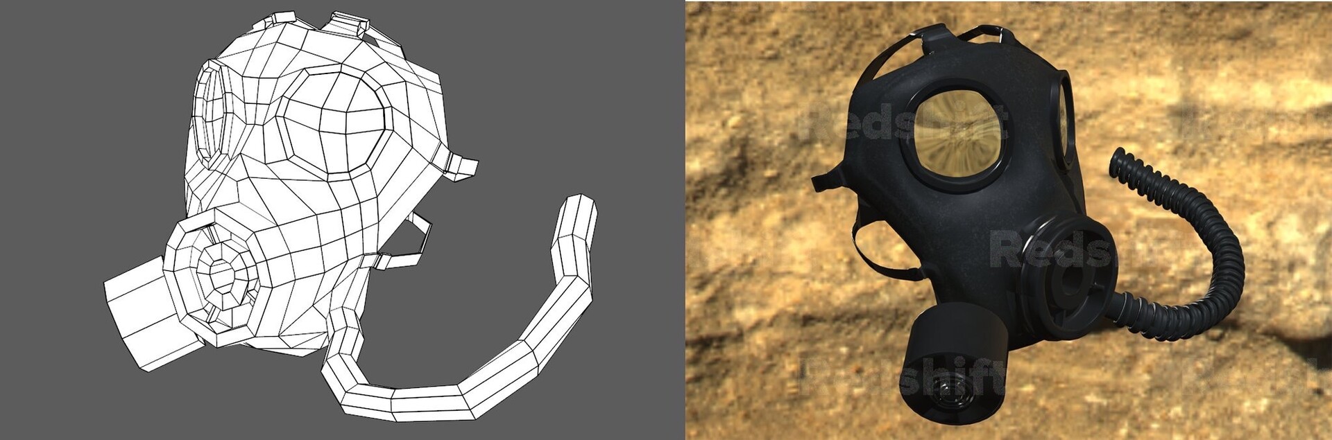 ArtStation - Low Poly Gas Mask