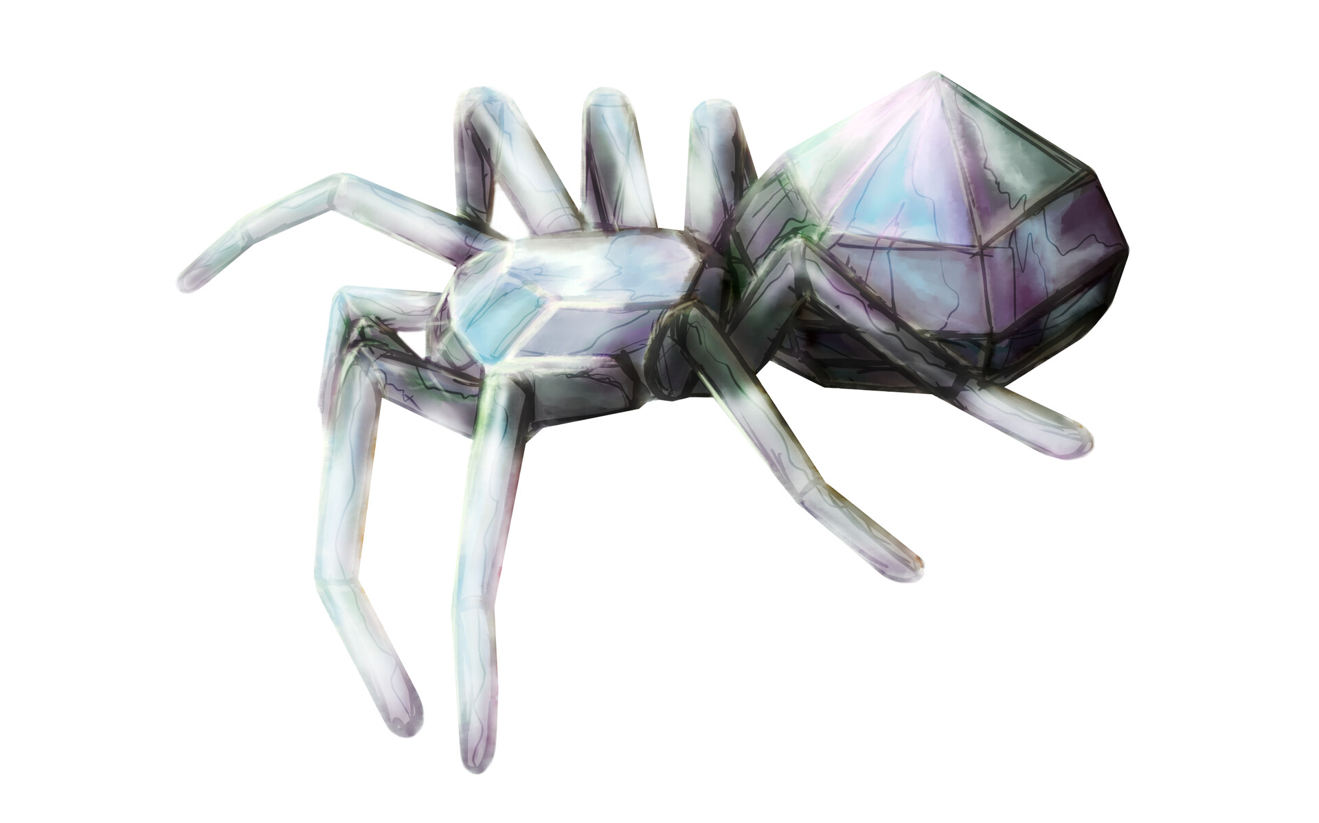 ArtStation - Crystal spider sketch