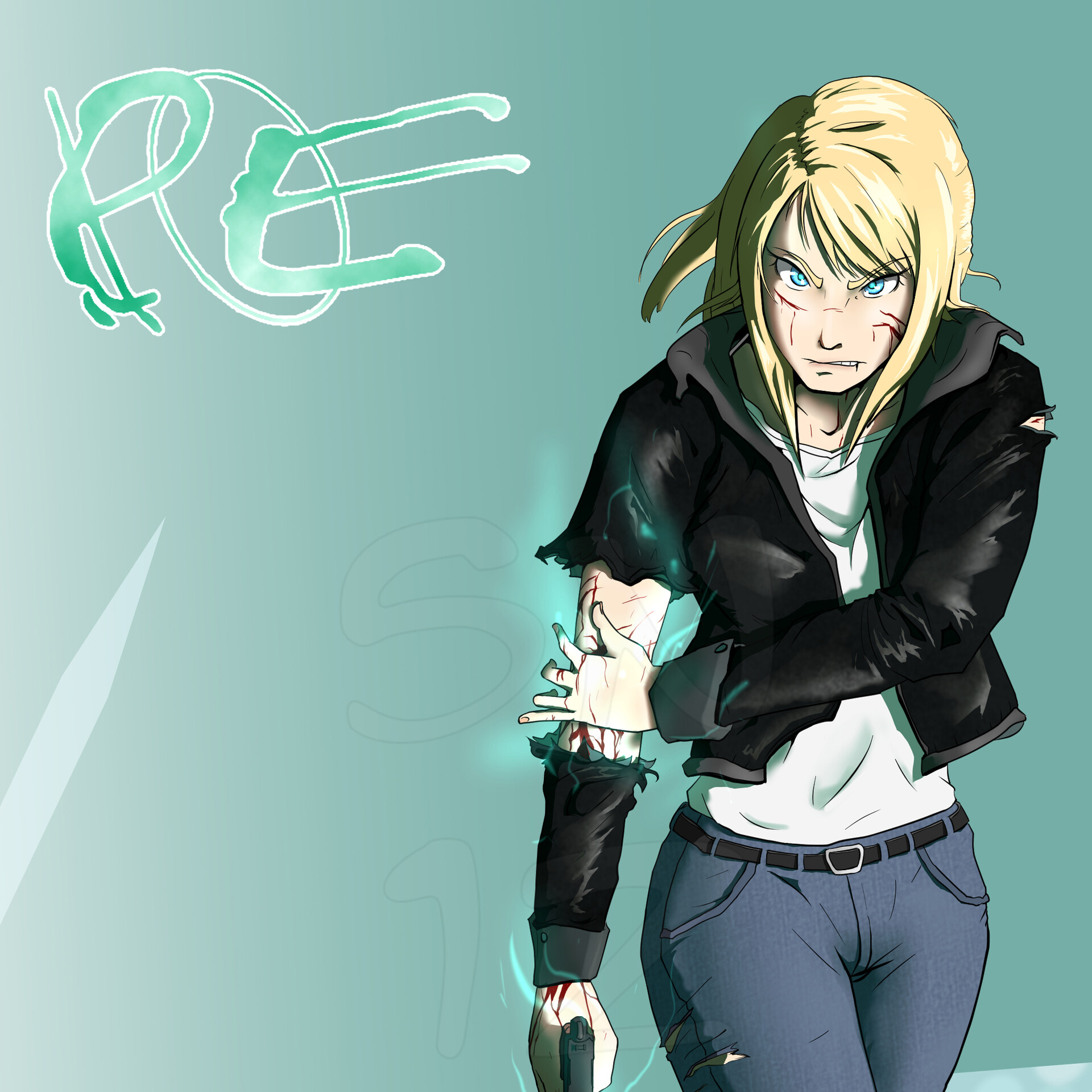 Aya Brea Painting Parasite Parasite Eve Official Poster Set Lot Of 3