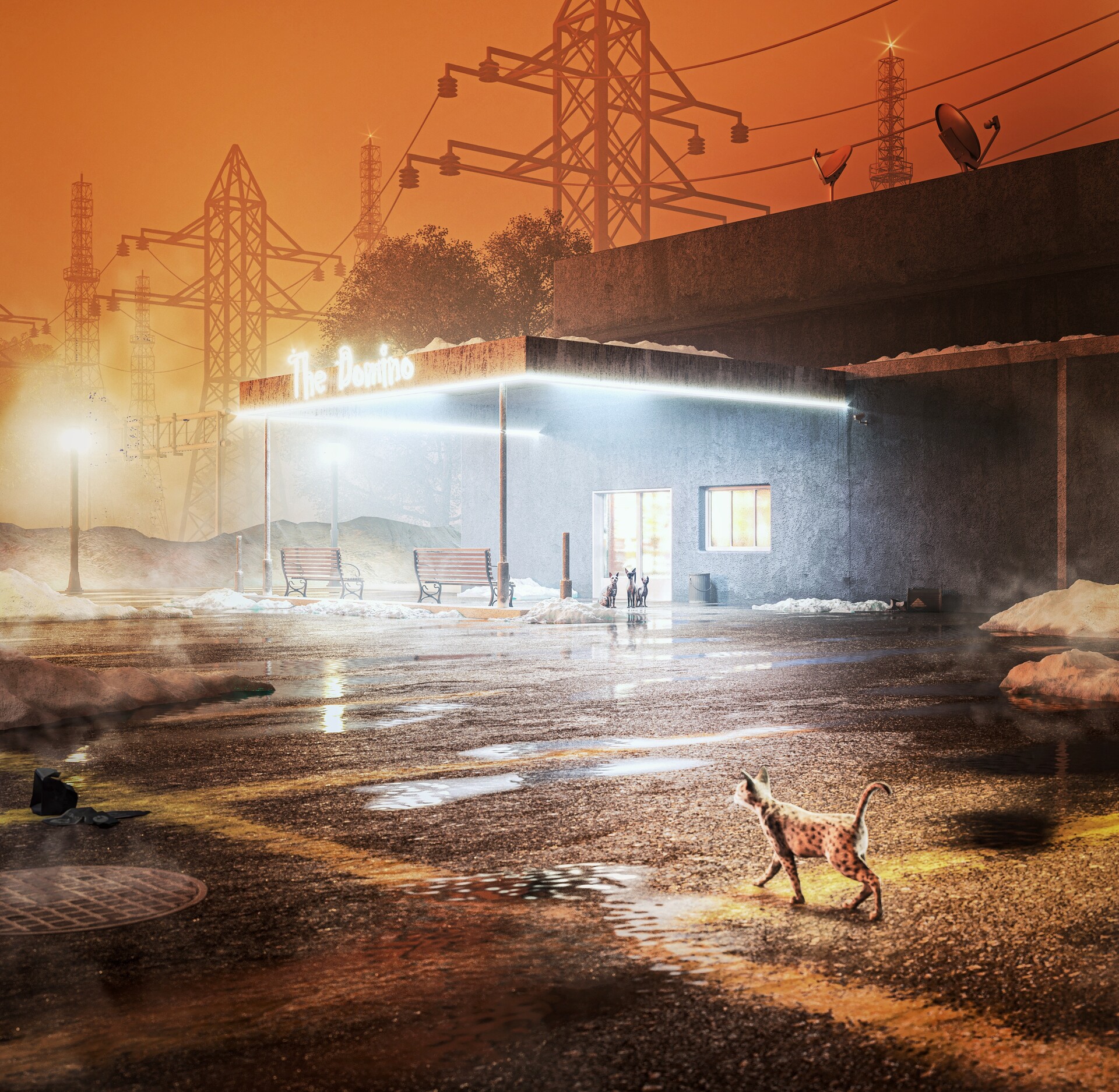 ArtStation - Cats lost on Blade Runner