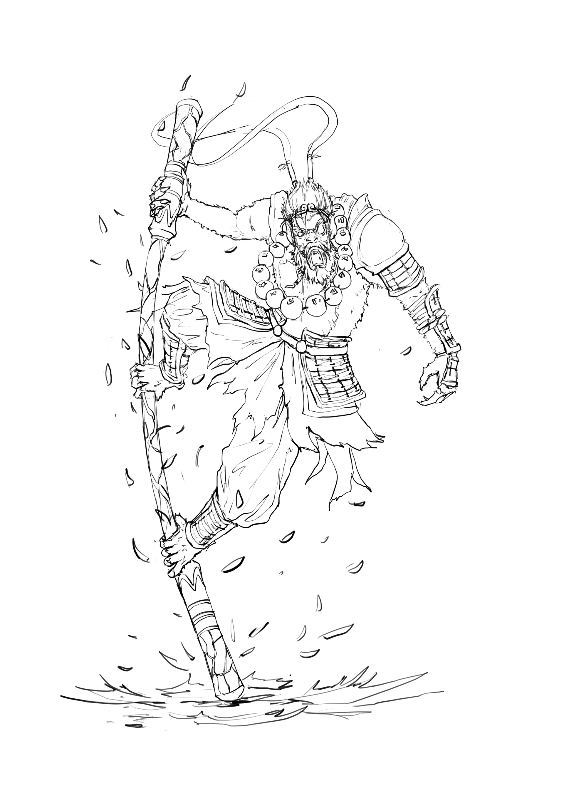 monkey king coloring pages printable