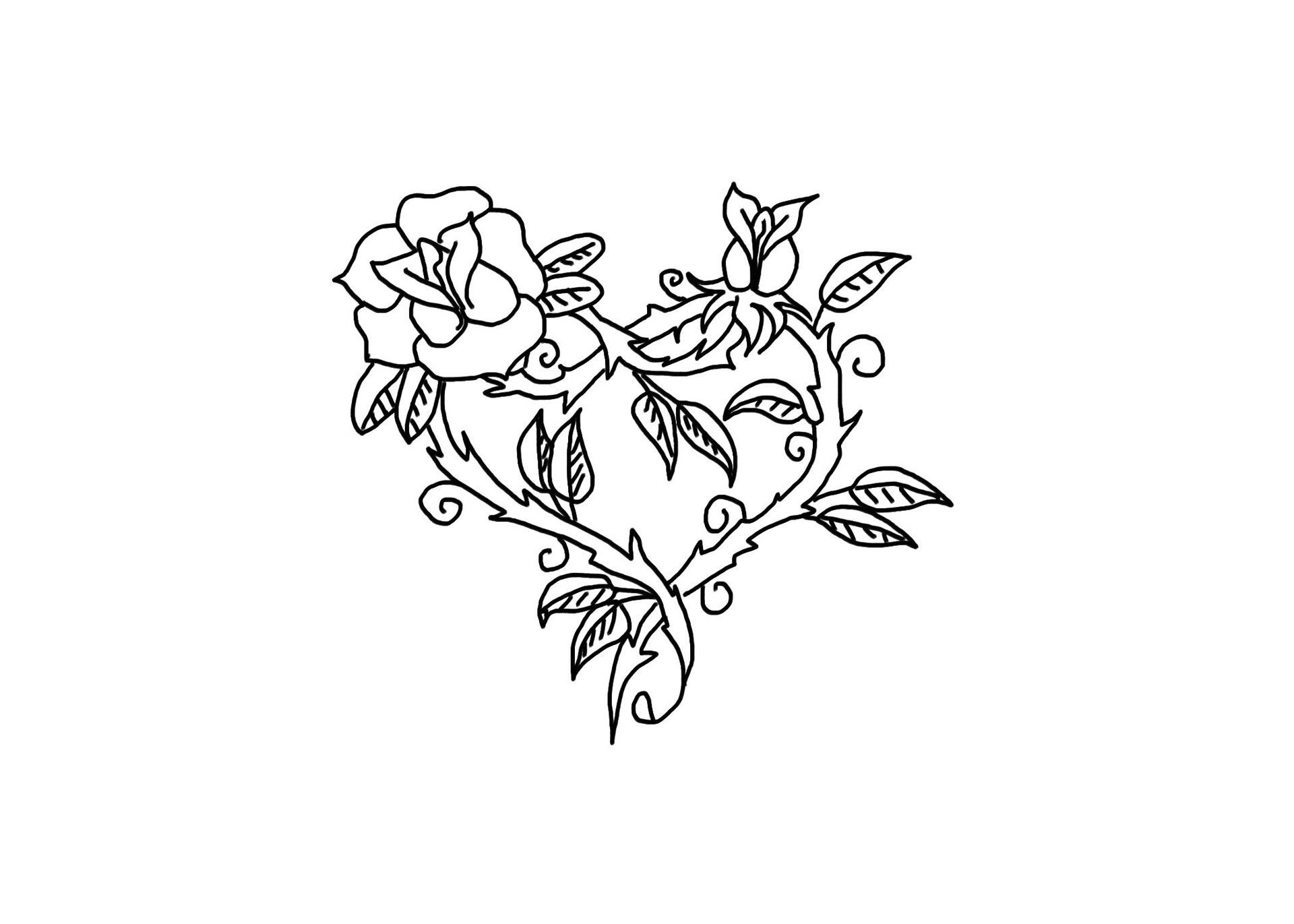 rose vines coloring pages