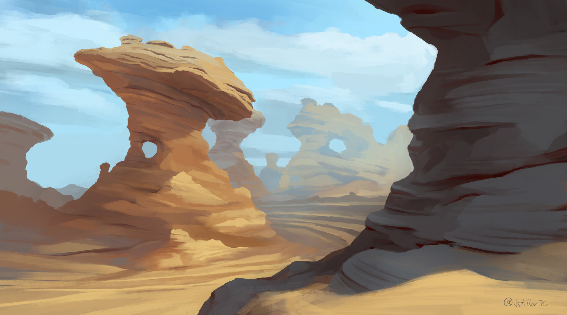 ArtStation - Desert - Fantasy environments and the creatures that live ...