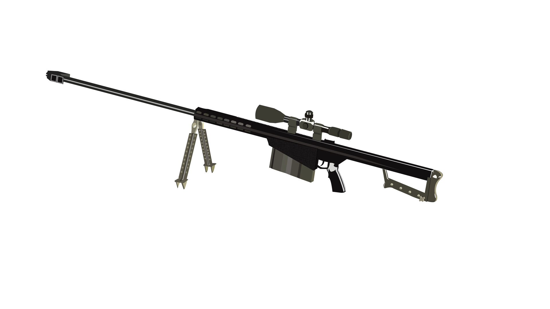 ArtStation - Barrett .50 cal