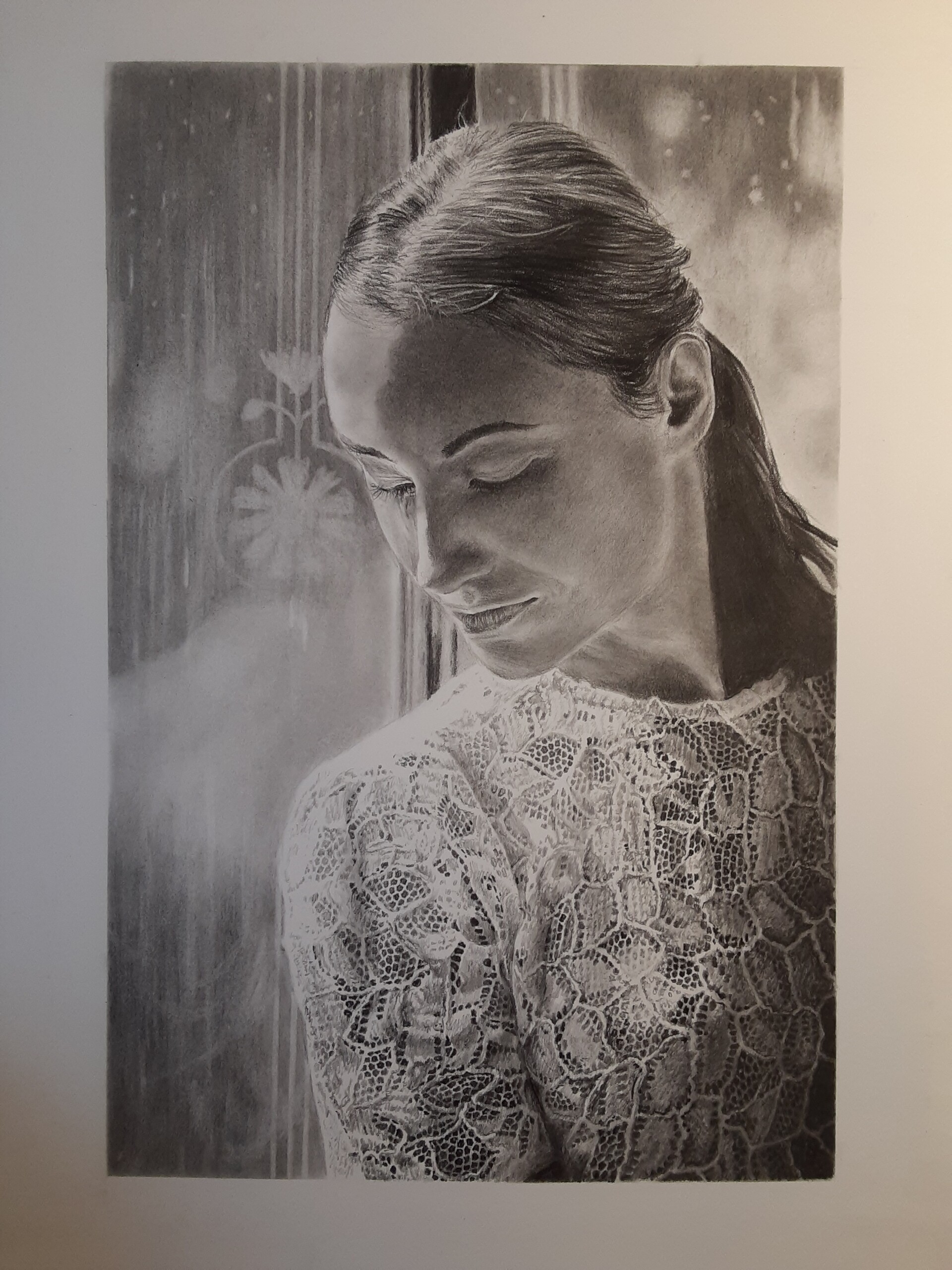 ArtStation - Charcoal and graphite of a woman