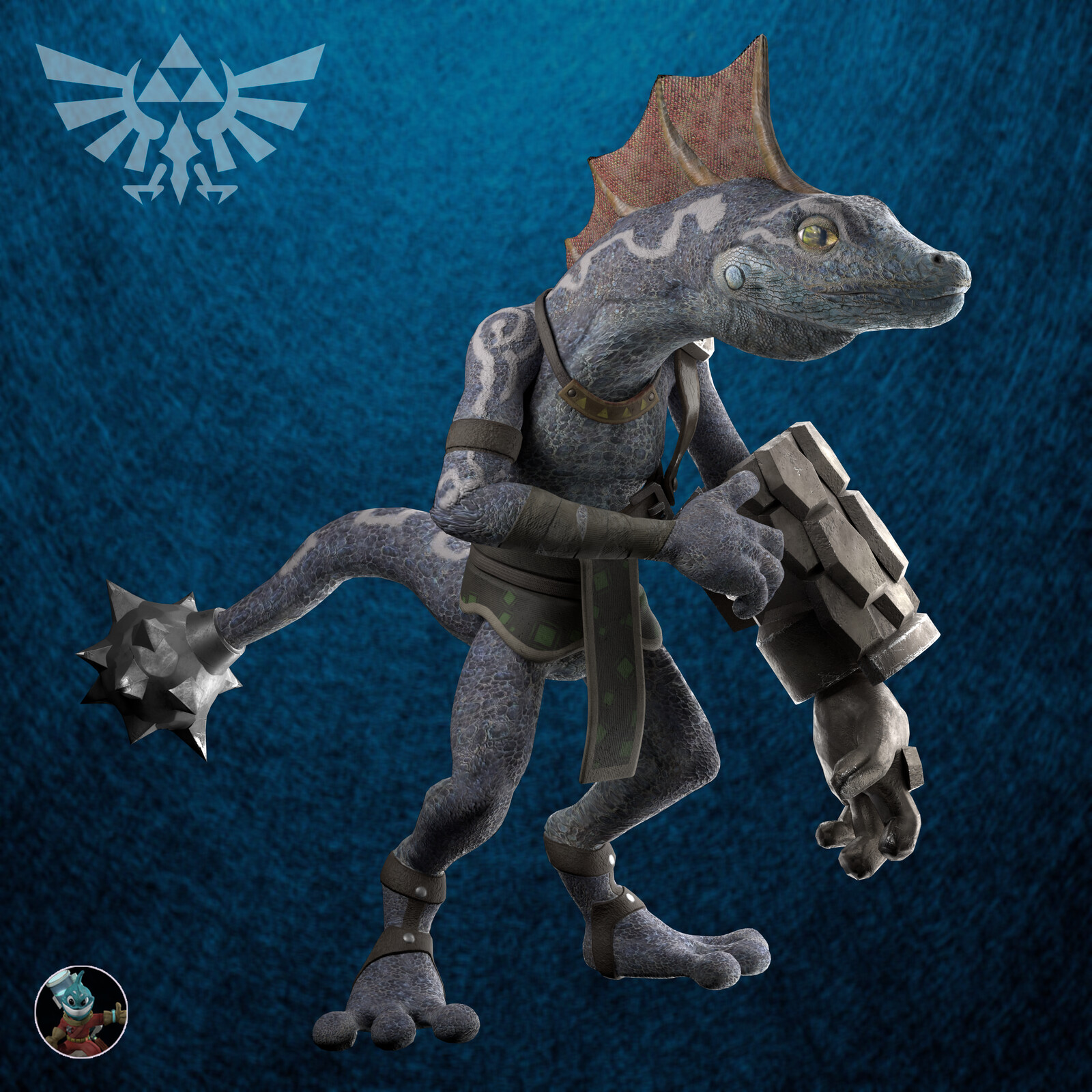 Nathaniel Silva - Lizalfo Skyward Sword (Zelda Fan Art)