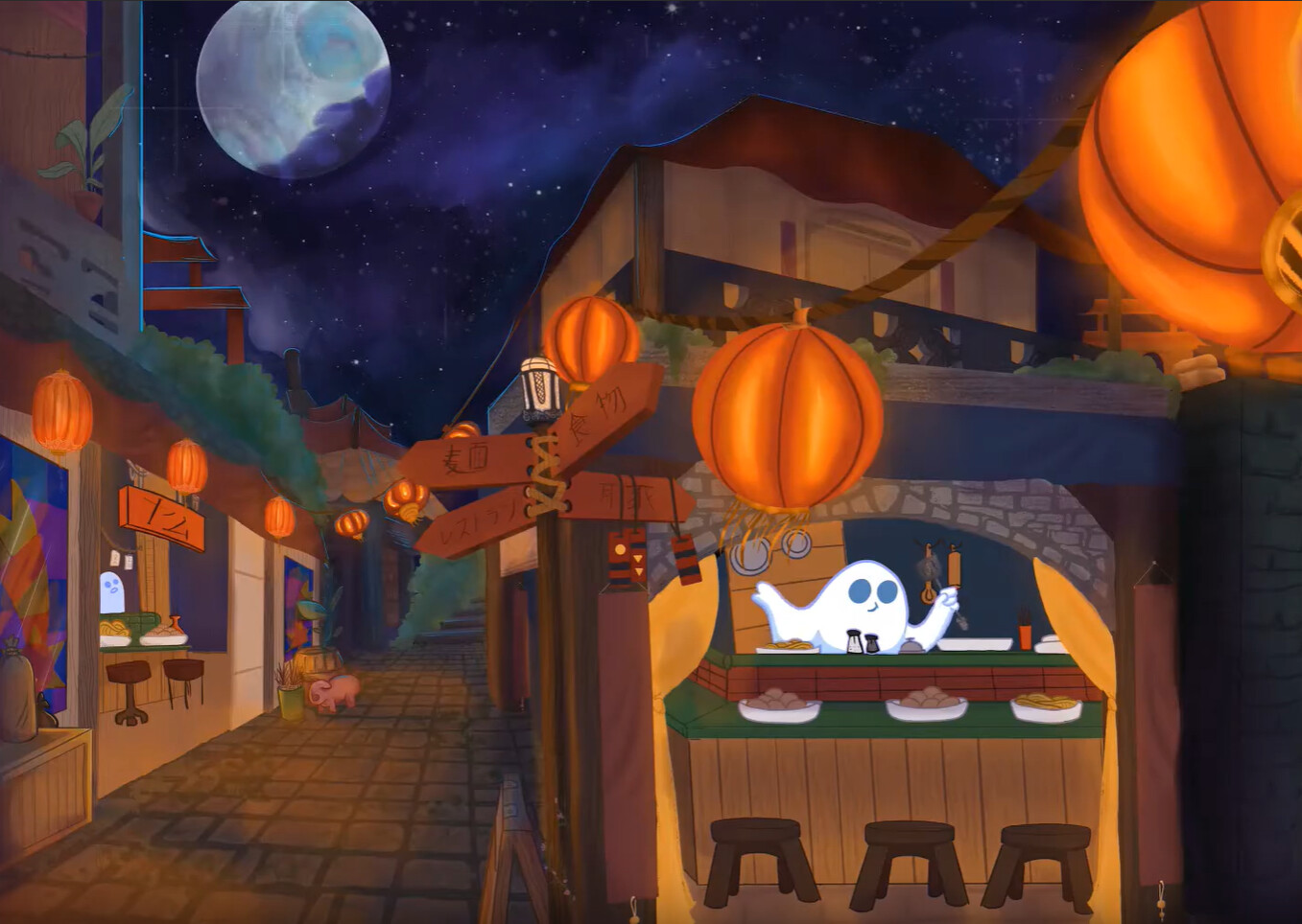 ArtStation - Ghost Street Background