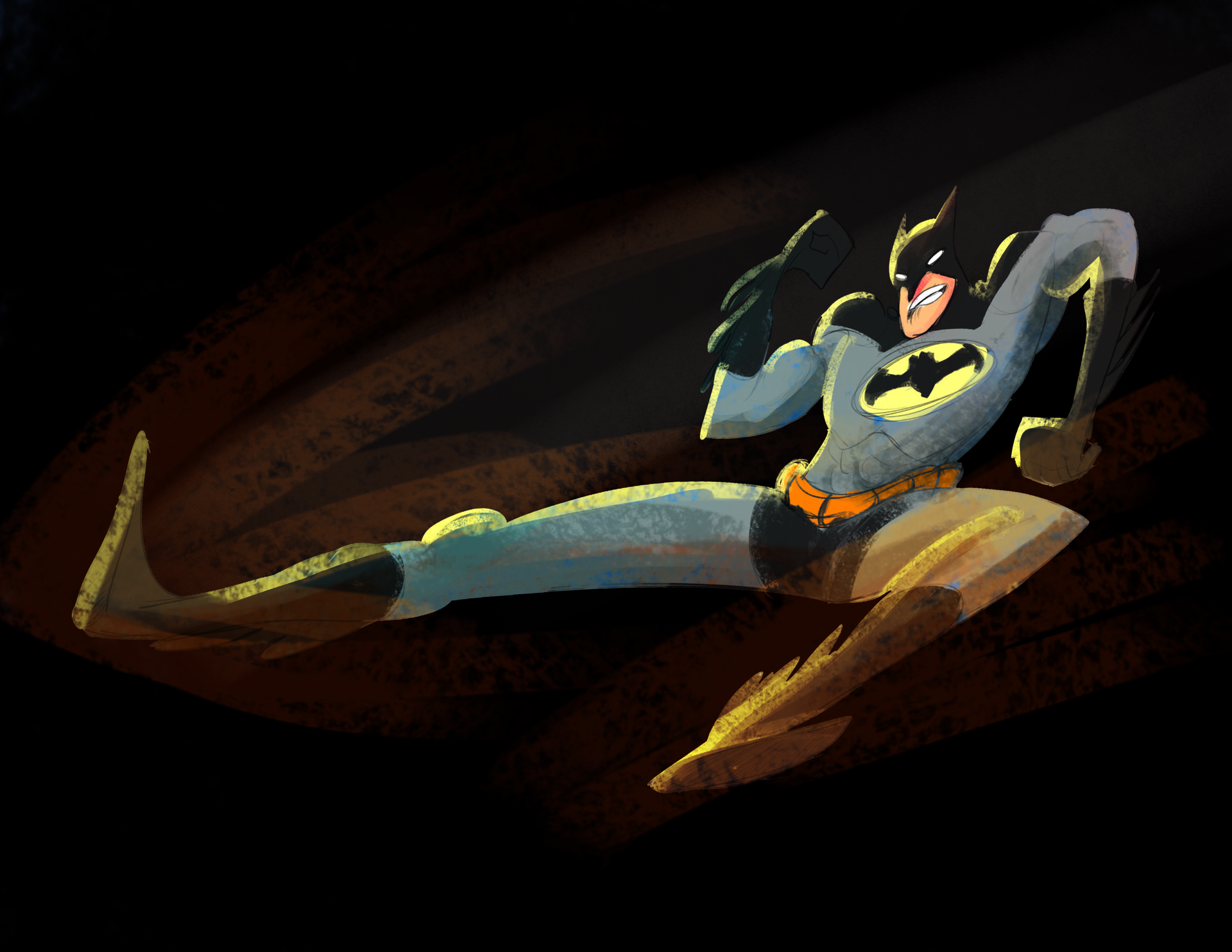 ArtStation - Batman doing weird Karate