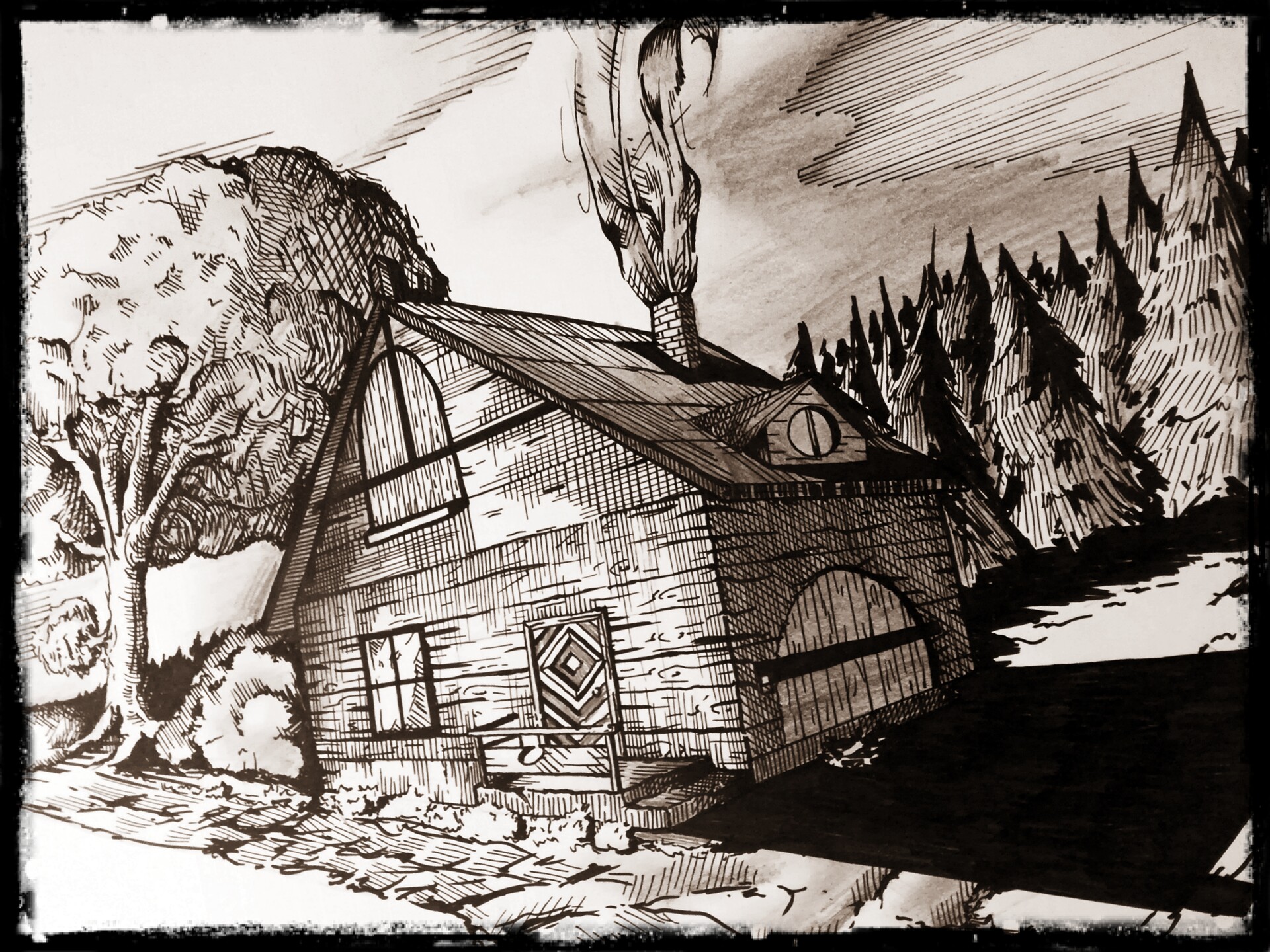 Burning House Sketch