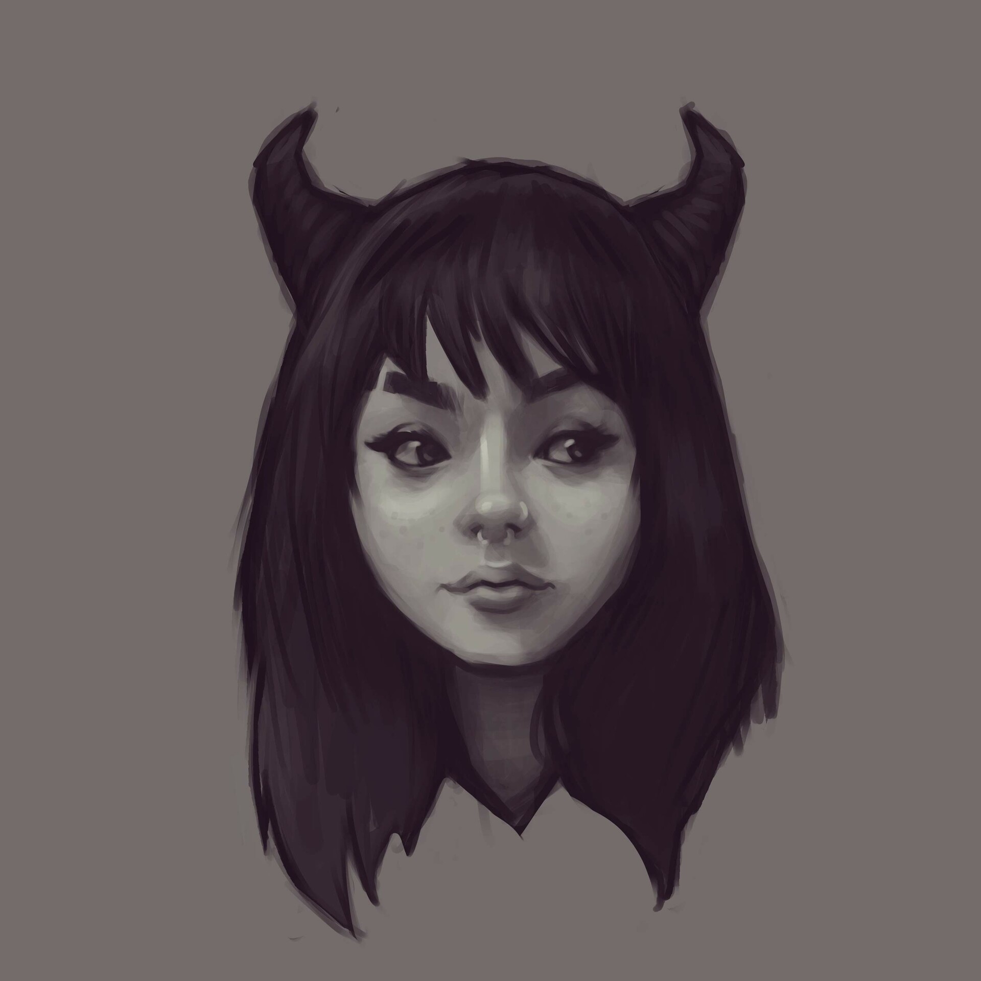 Sinister Brat Portrait : r/drawing