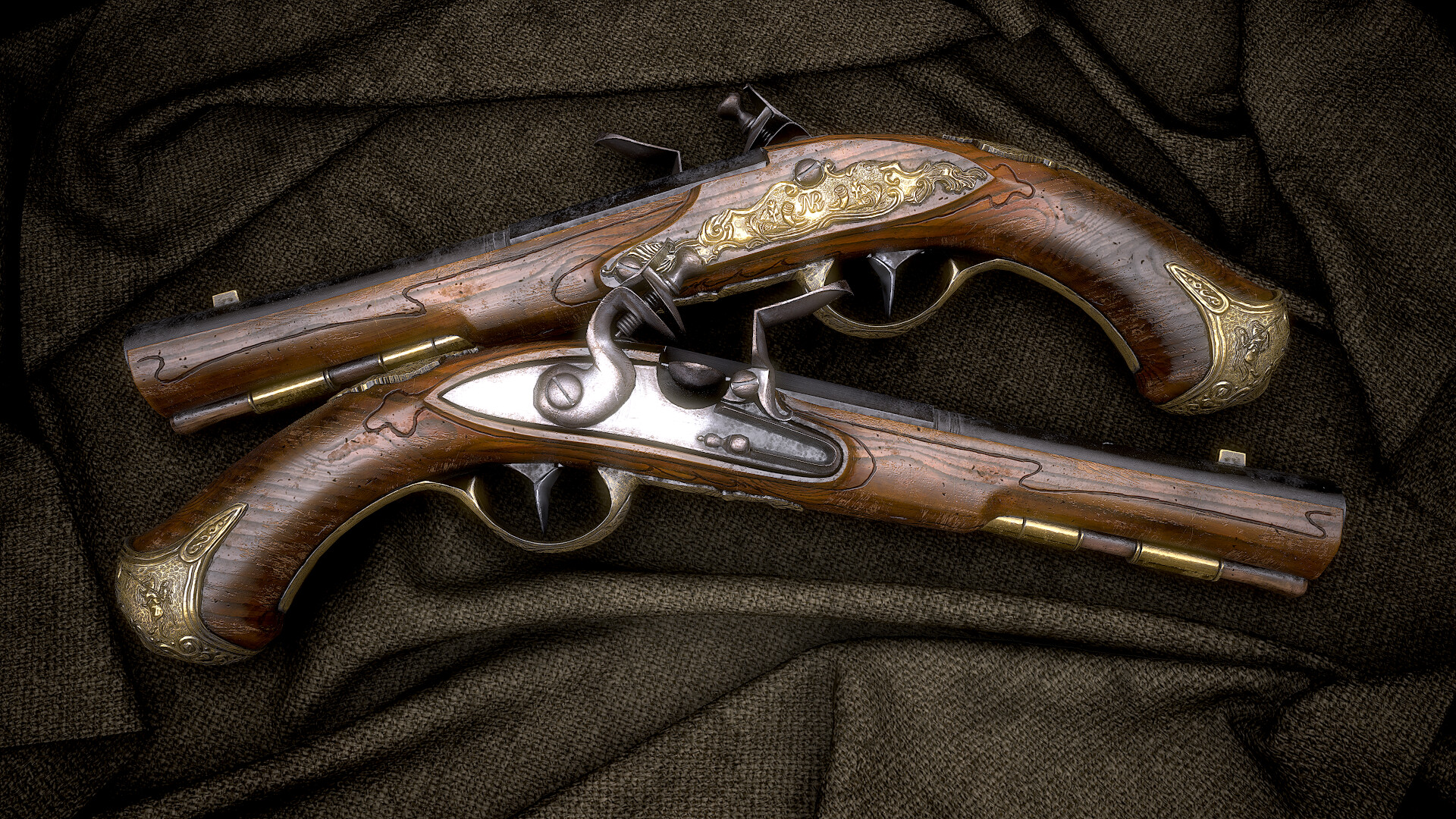 ArtStation - Flintlock pistols