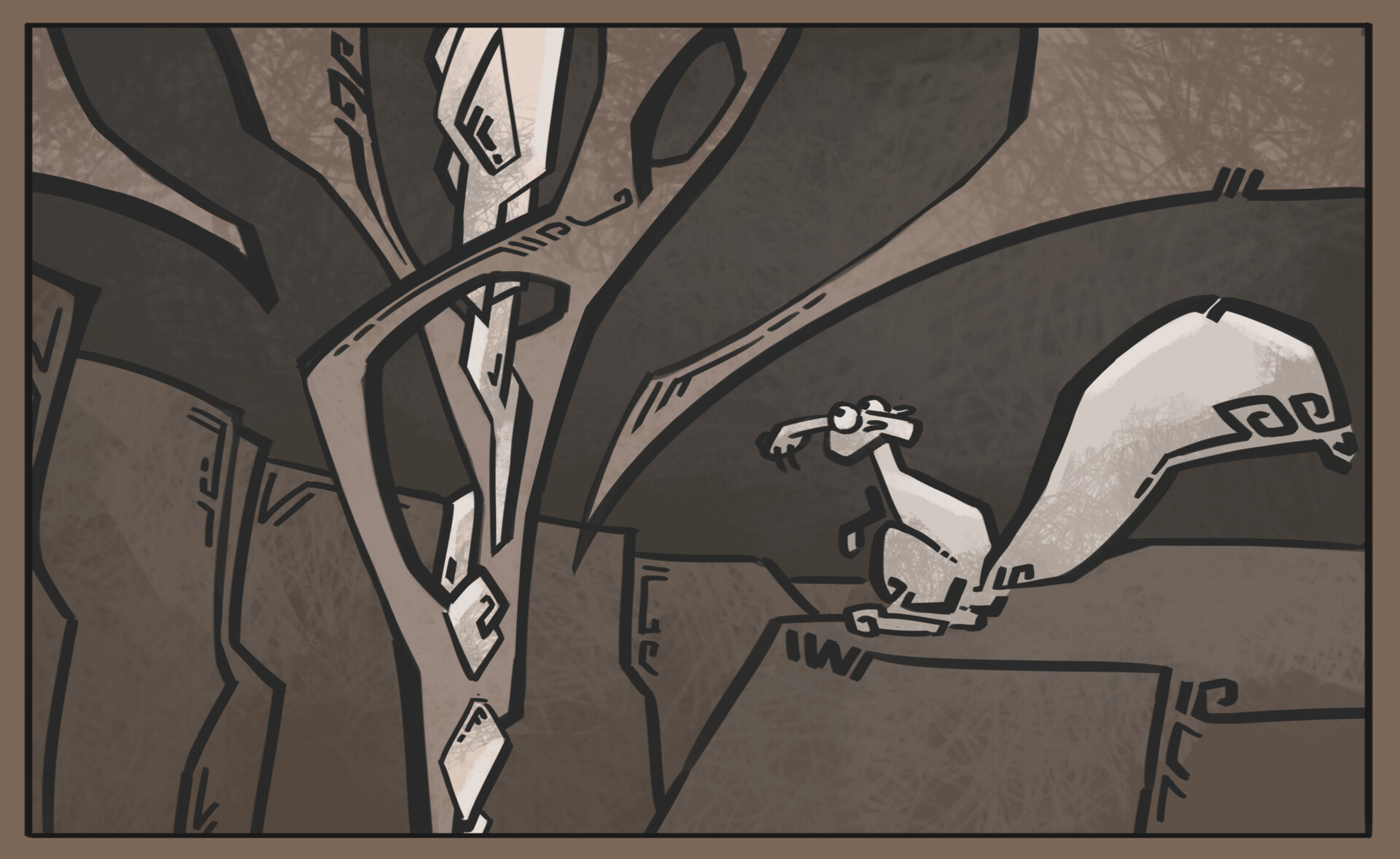 Dominic Littler - Ice Age Scratazon Temple Concepts