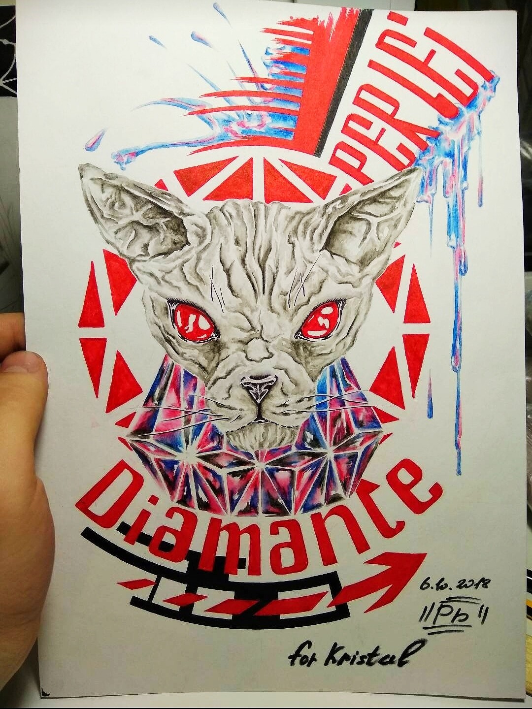 ArtStation - Angry cat