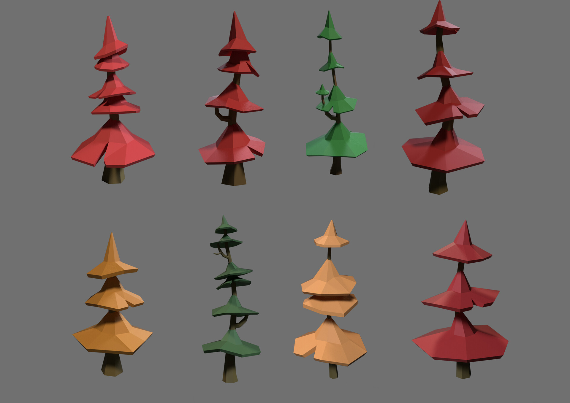 ArtStation - Lowpoly nature models