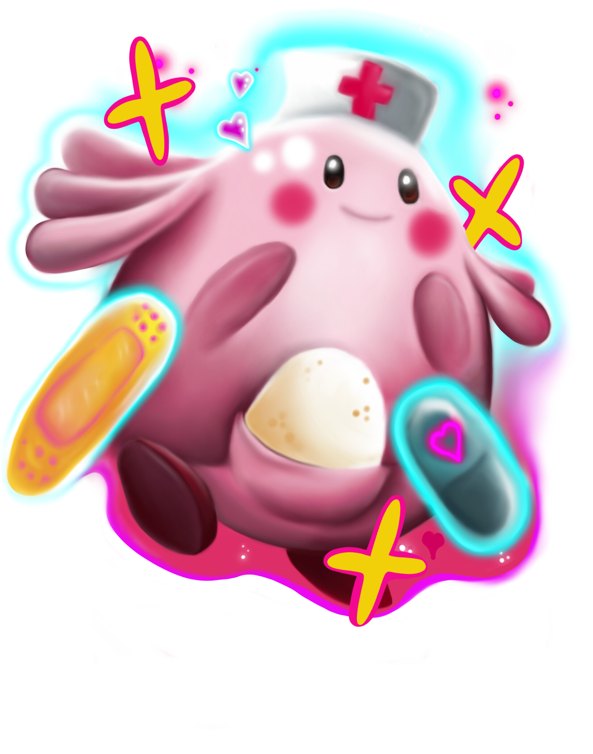 ArtStation - Nurse Chansey - Pokemon Design for Card and Apparel