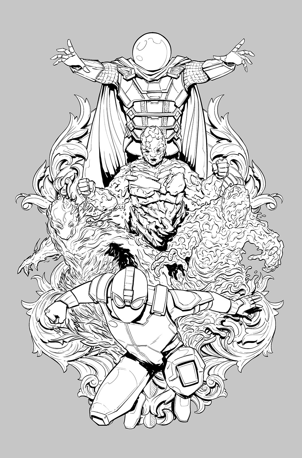 spider man mysterio coloring pages