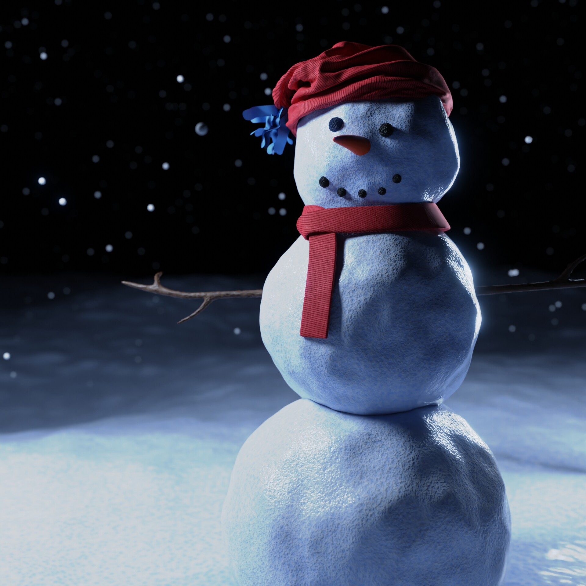 ArtStation - Winter Snowman Scene (Blender Tutorial)