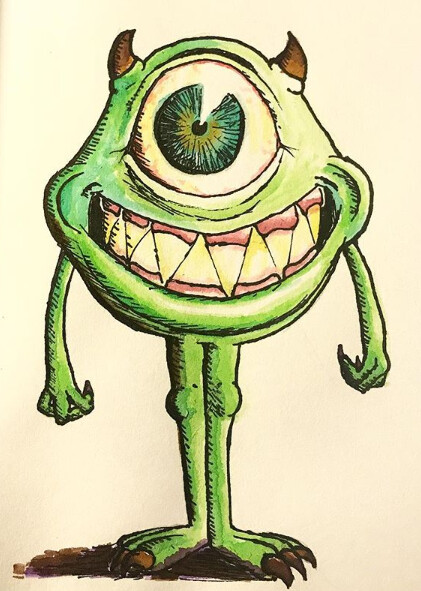 Mike Monsters Inc Drawing