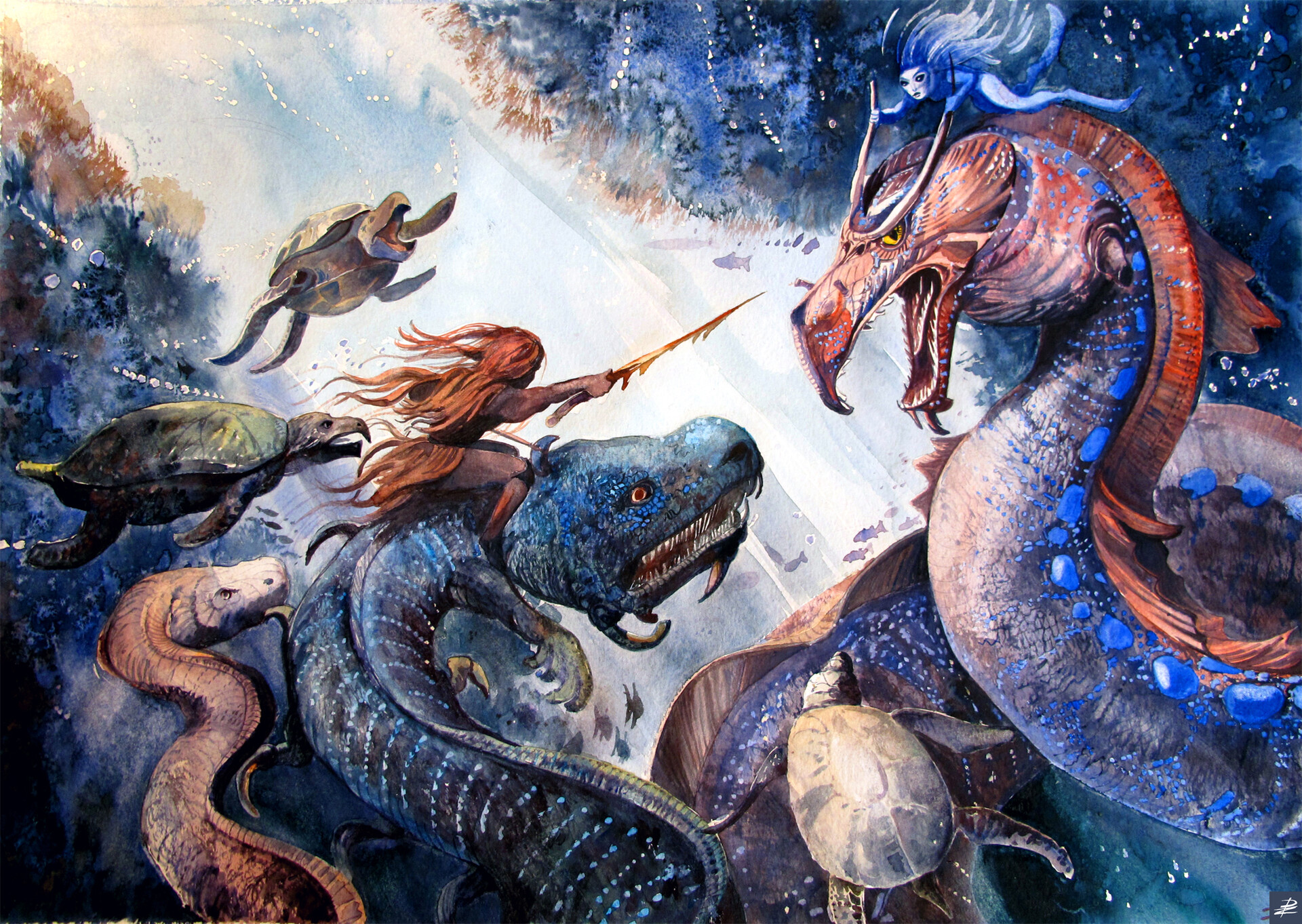 ArtStation - underwater battle