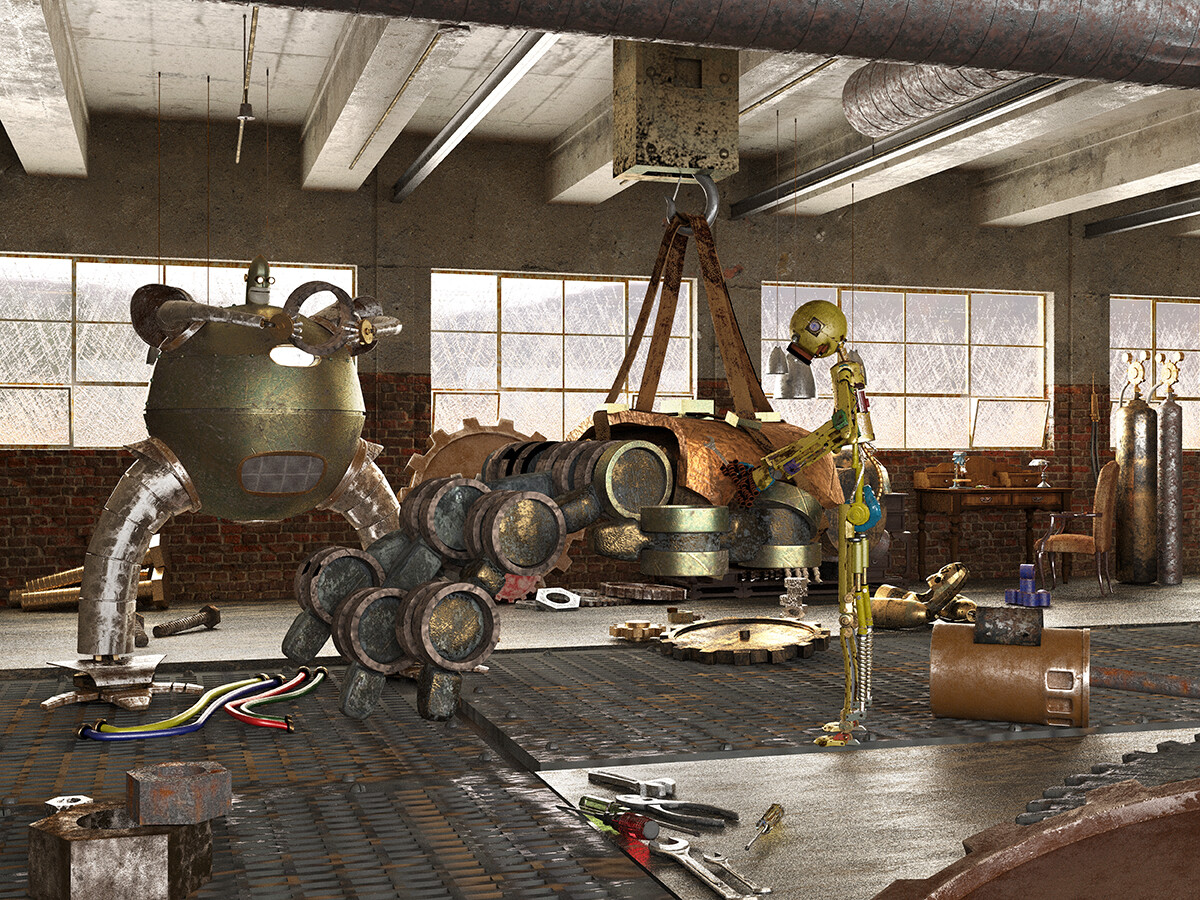 ArtStation - Fat Robot and Skinny Robot