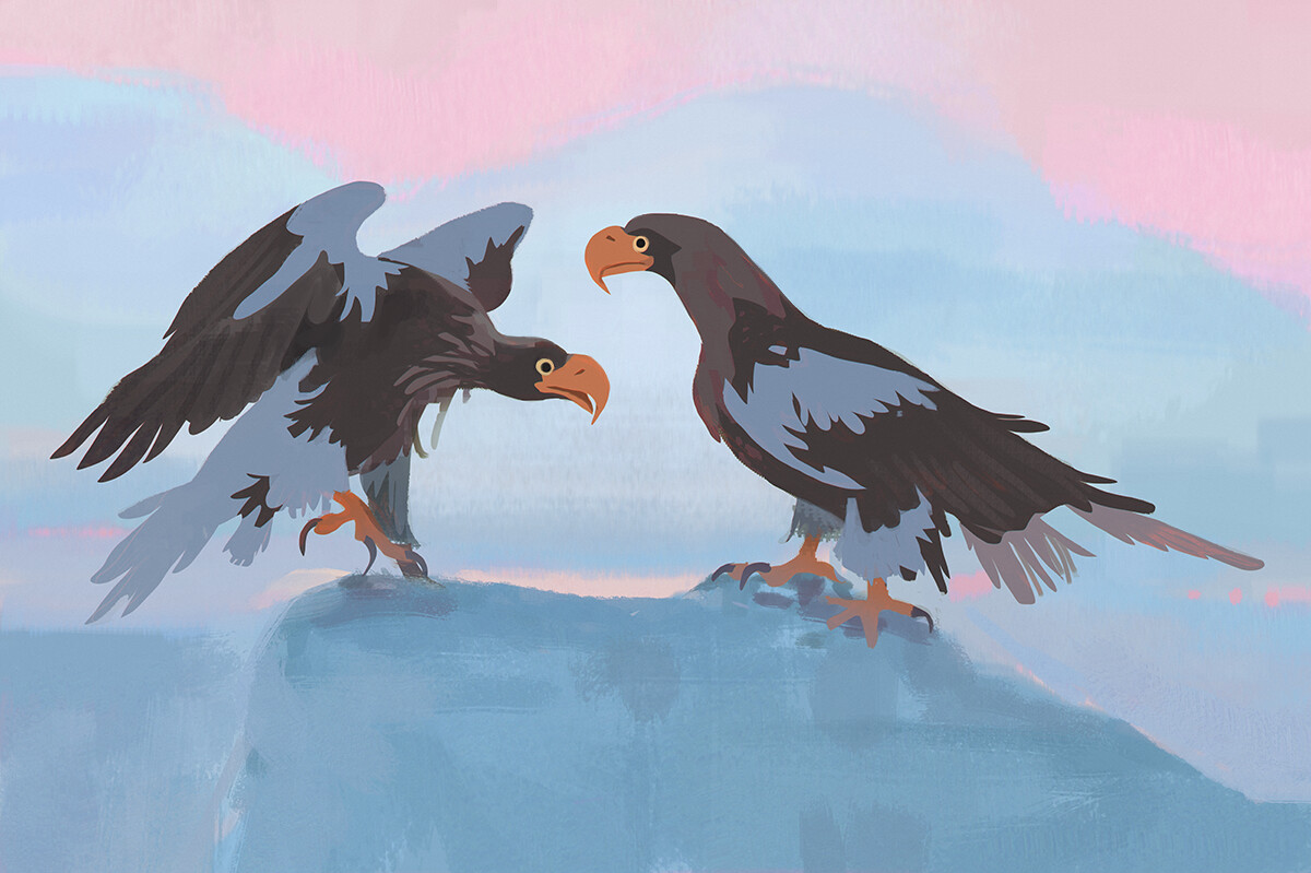 ArtStation - Eagles in the snow