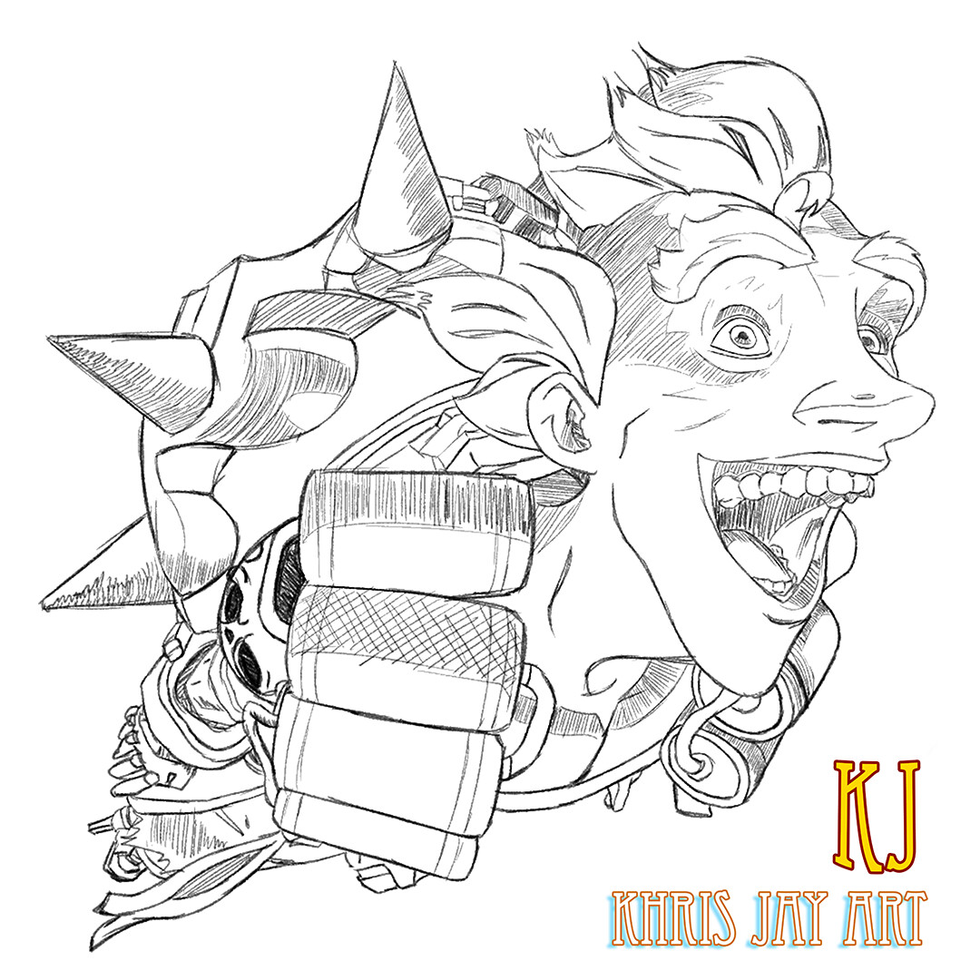 how to draw junkrat