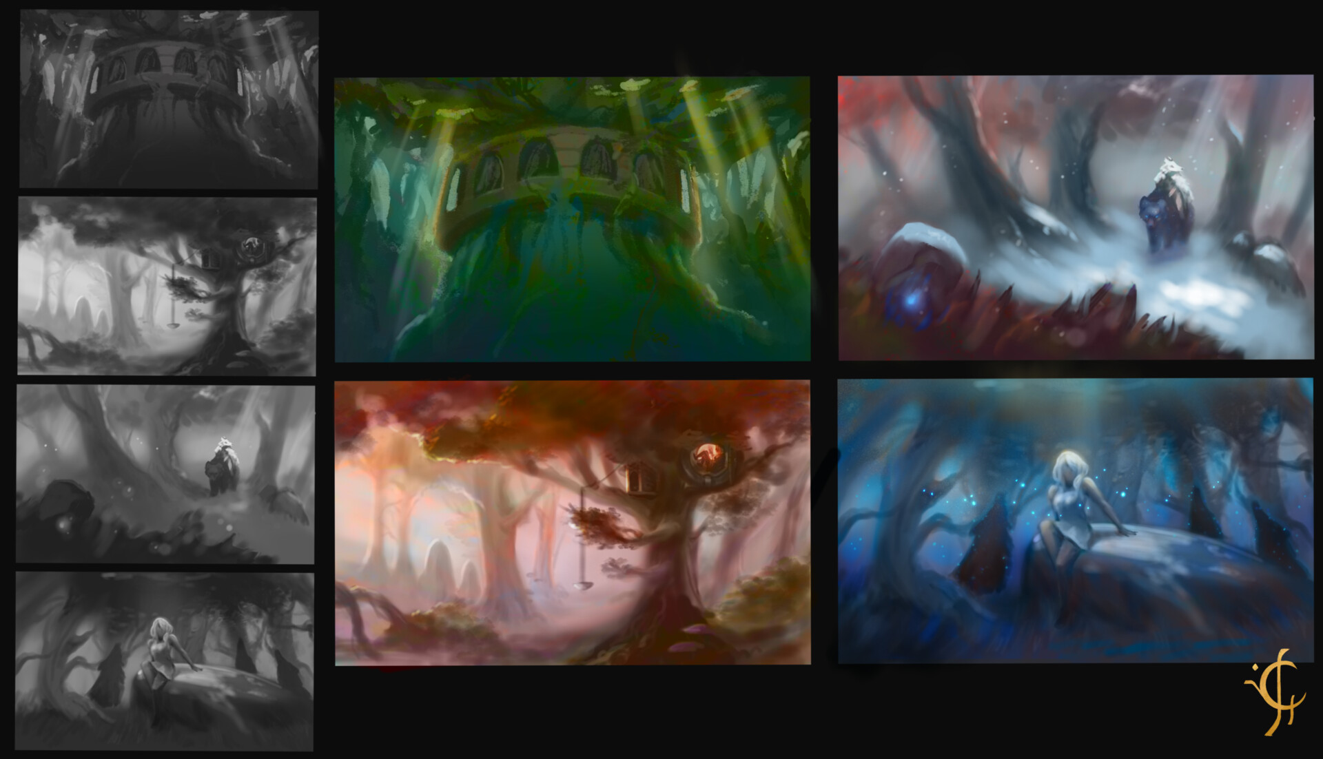 ArtStation - Scenery color tests