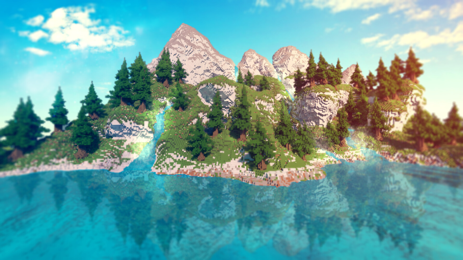 ArtStation - Mountains in Minecraft