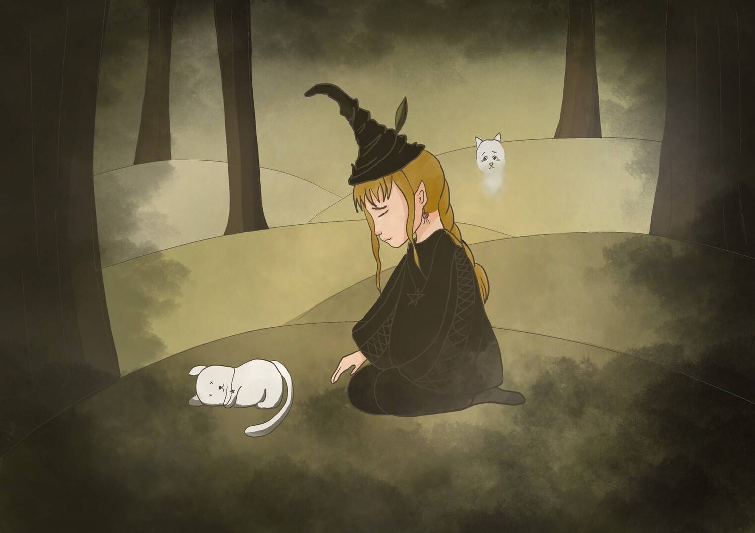 ArtStation - Sad little witch