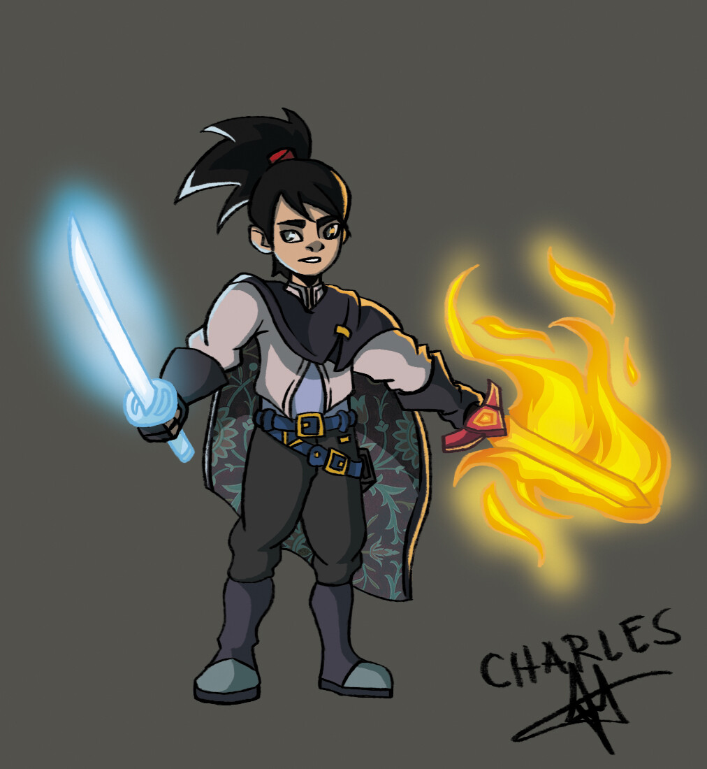 ArtStation - Max: The Elementalist Sword-Man