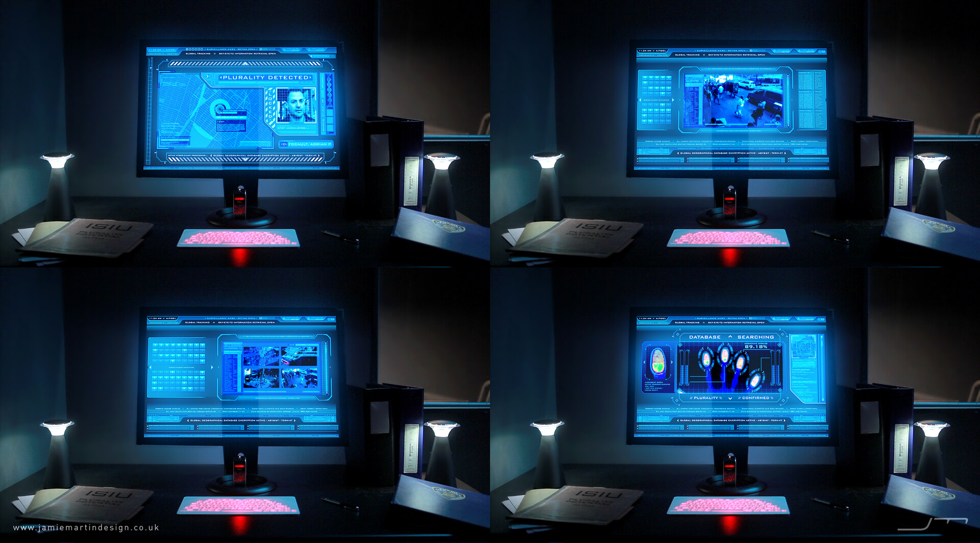 Jamie Martin - PLURALITY - Computer Terminal SciFi UI Designs