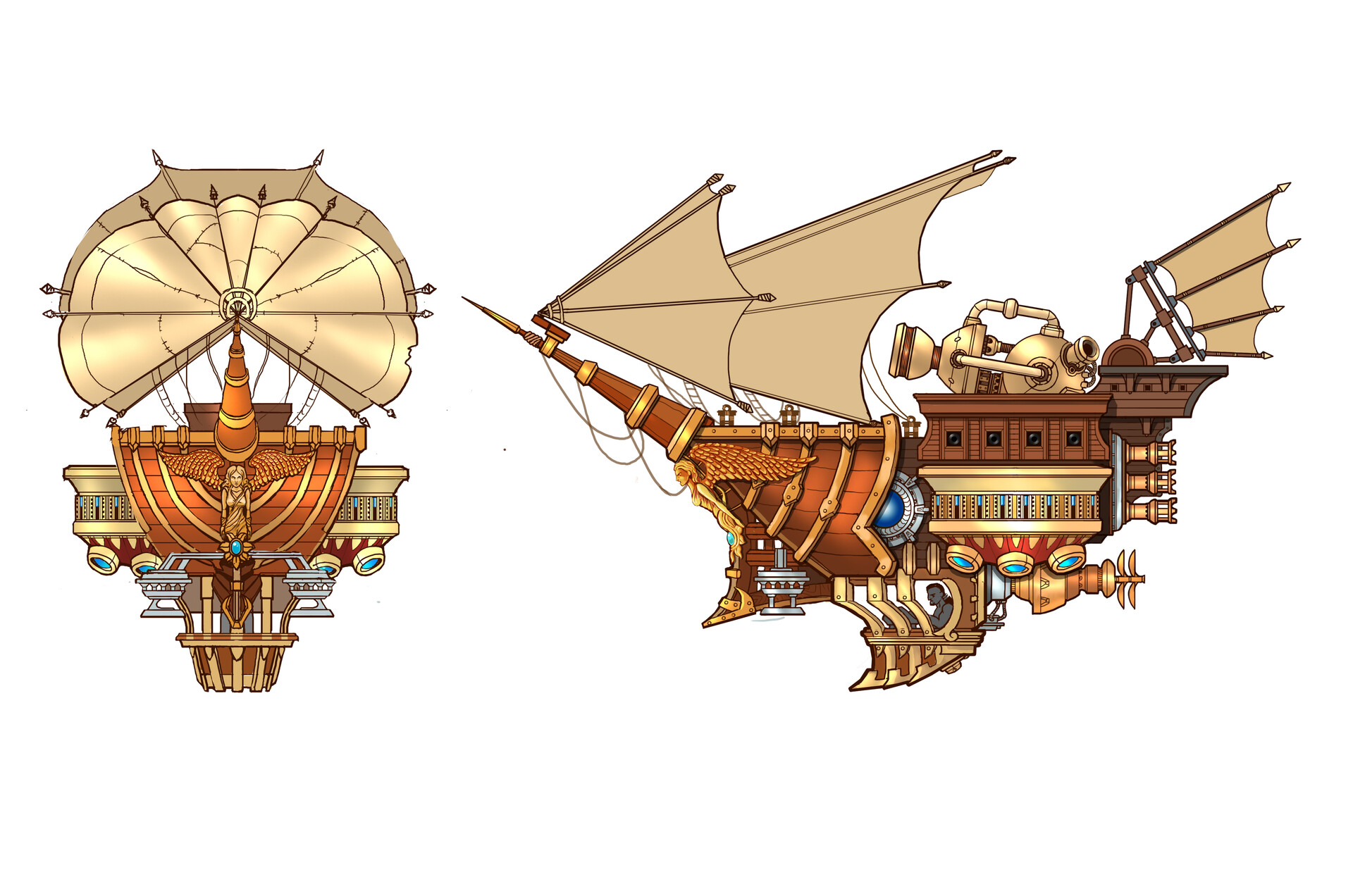 ArtStation - airship. sketch for game