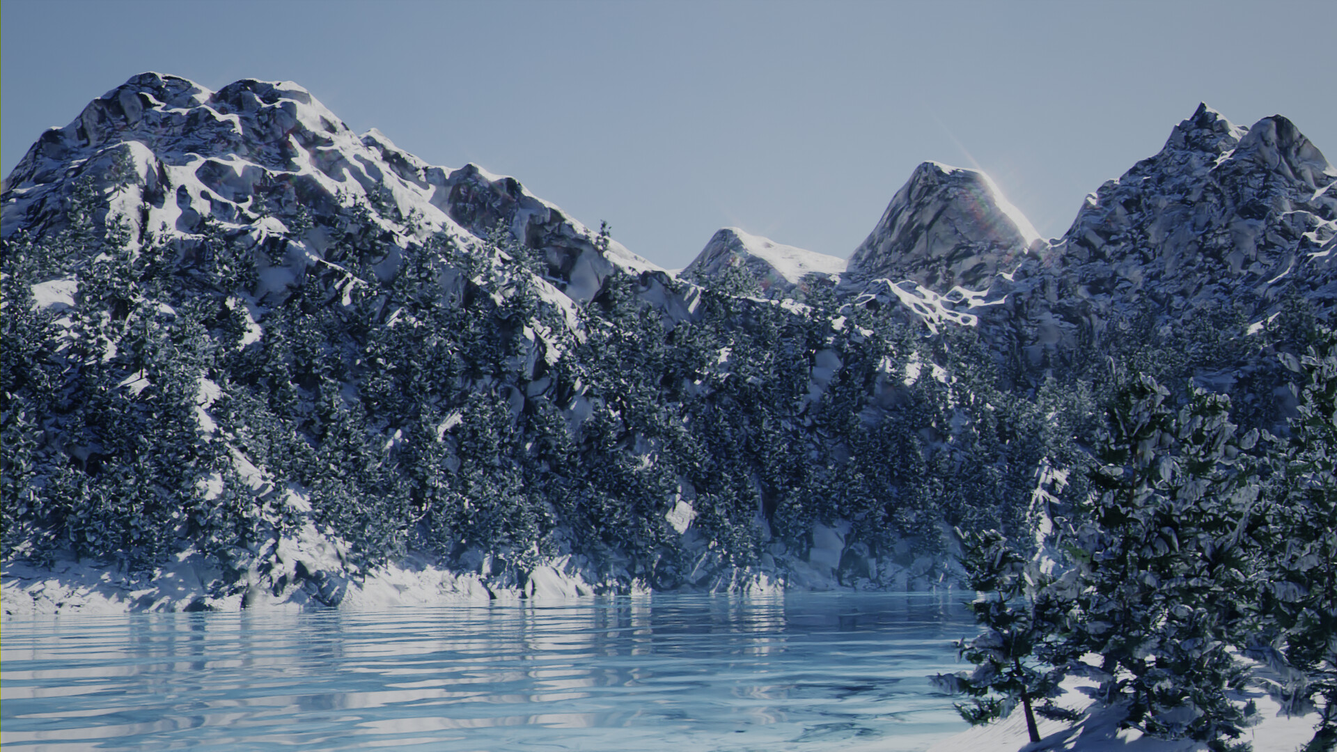 ArtStation - Snowy Mountains - Blender