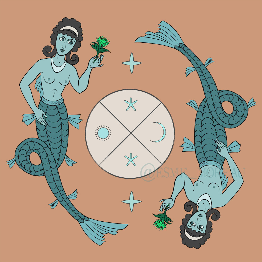 Kristina Giblin - Illustration // the Coptic Egyptian Mermaid, Umm Shusha