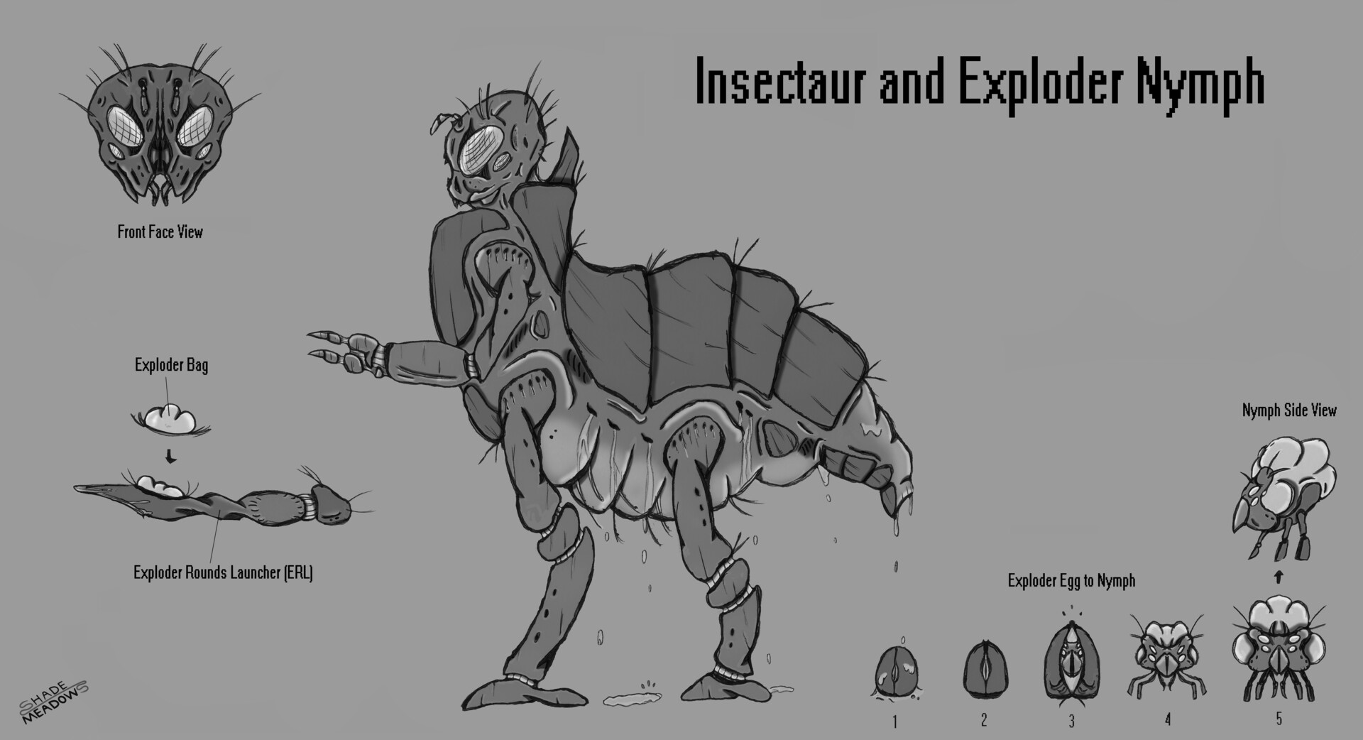 ArtStation - The Insectaur (and Exploder Nymphs)