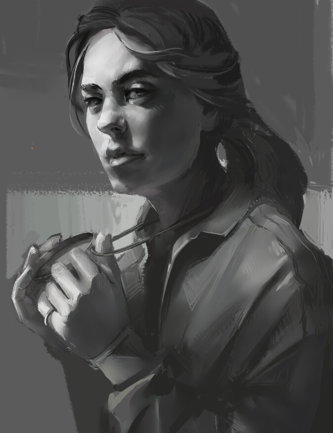 ArtStation - Greyscale portrait practice