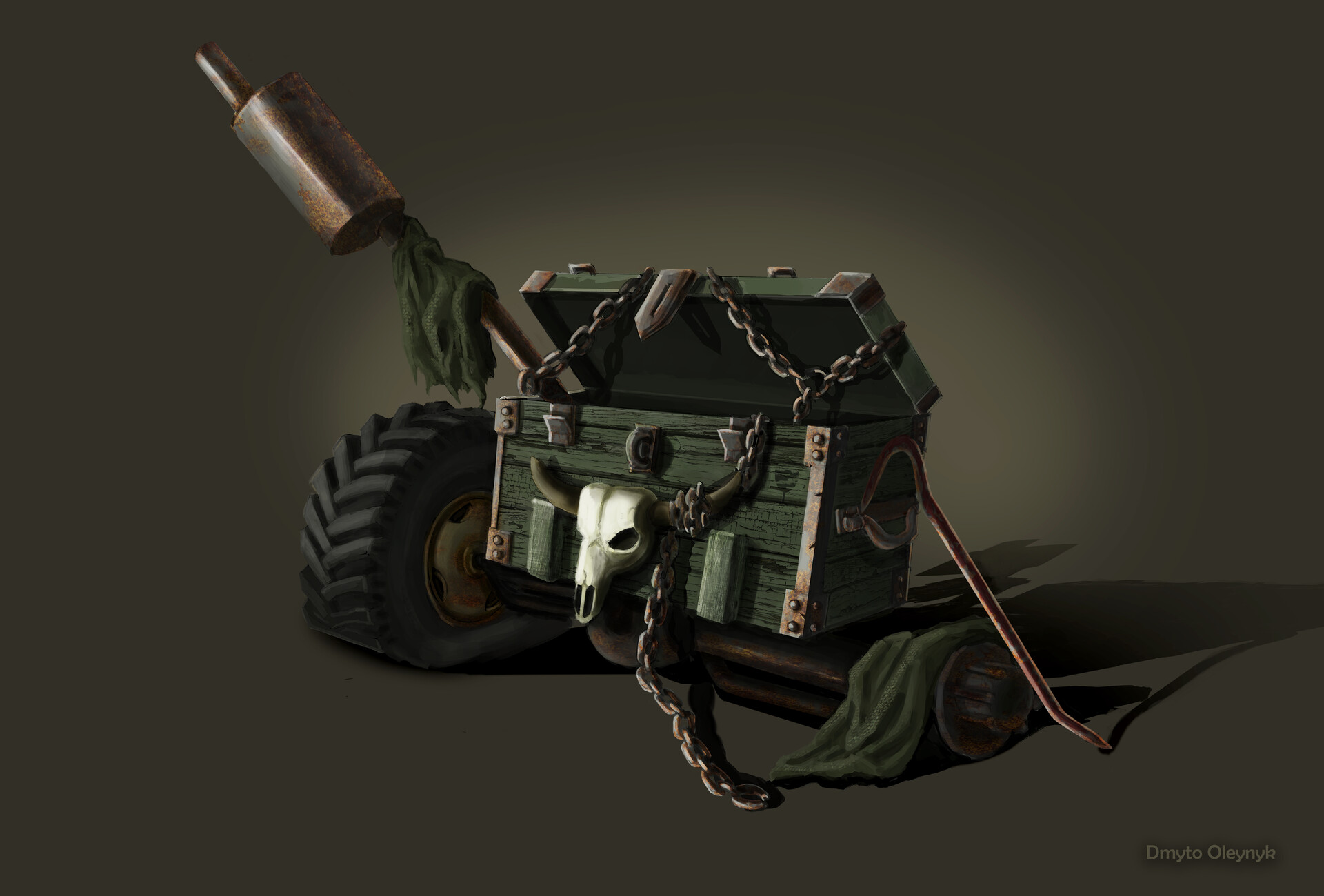 ArtStation - a post-apocalypse-style chest
