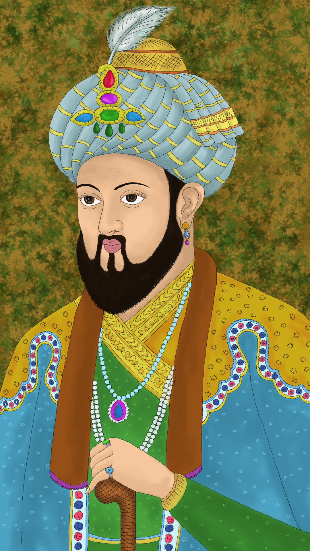 Ranjit Prasad Sharma - My digital portrait artwork of humayun.