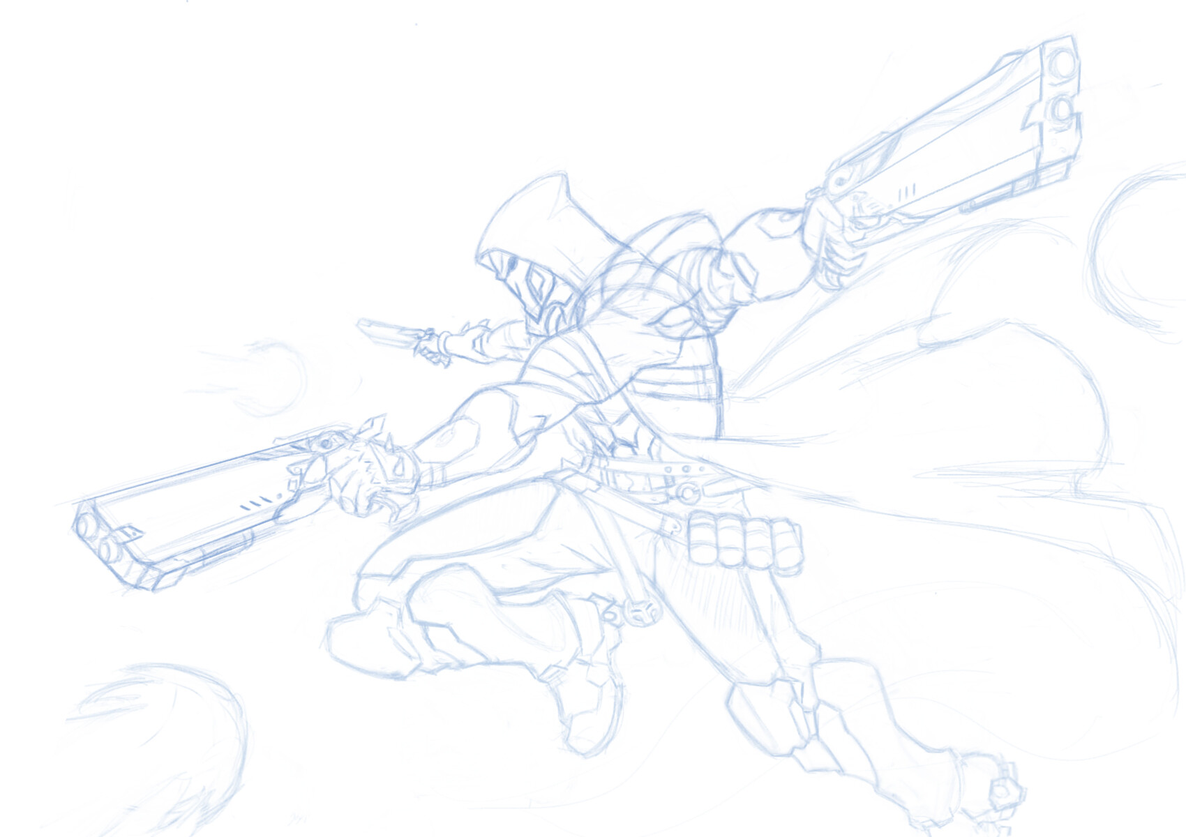 how to draw overwatch reaper step by step