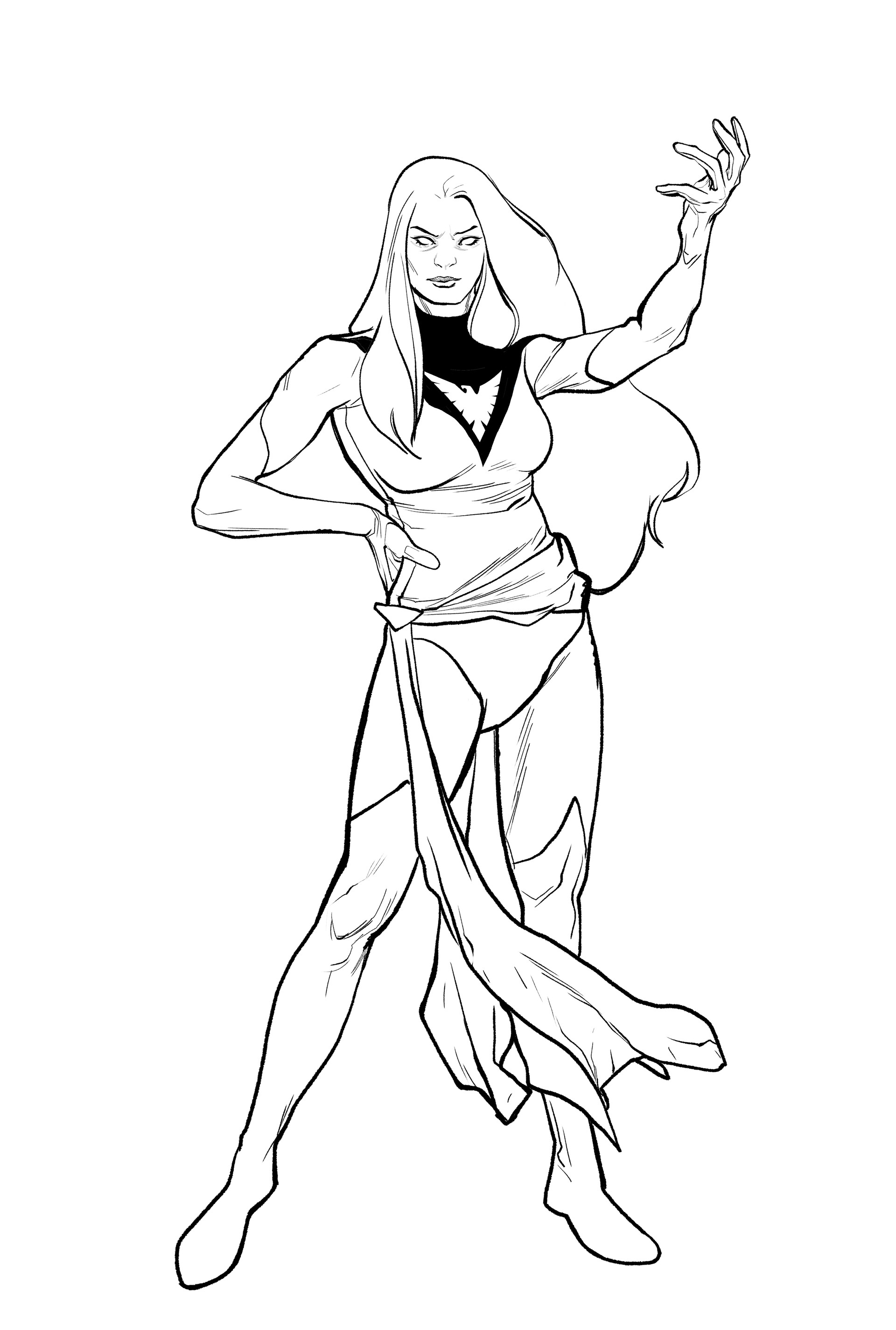 jean grey coloring pages