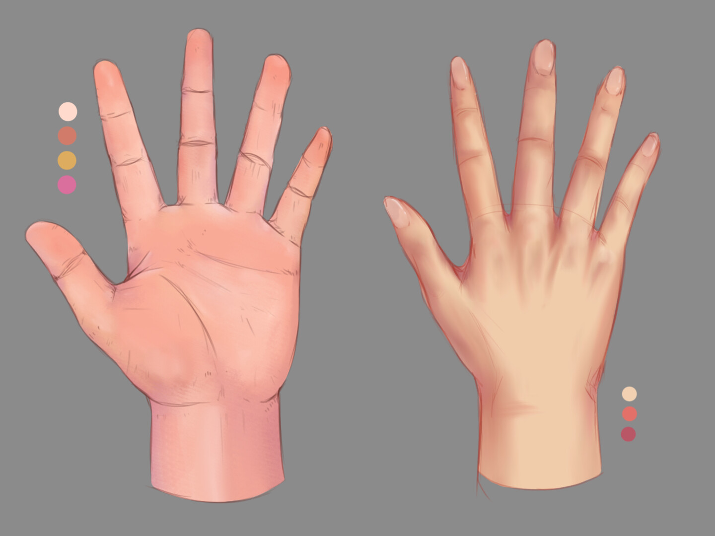 how to draw a hand and shade