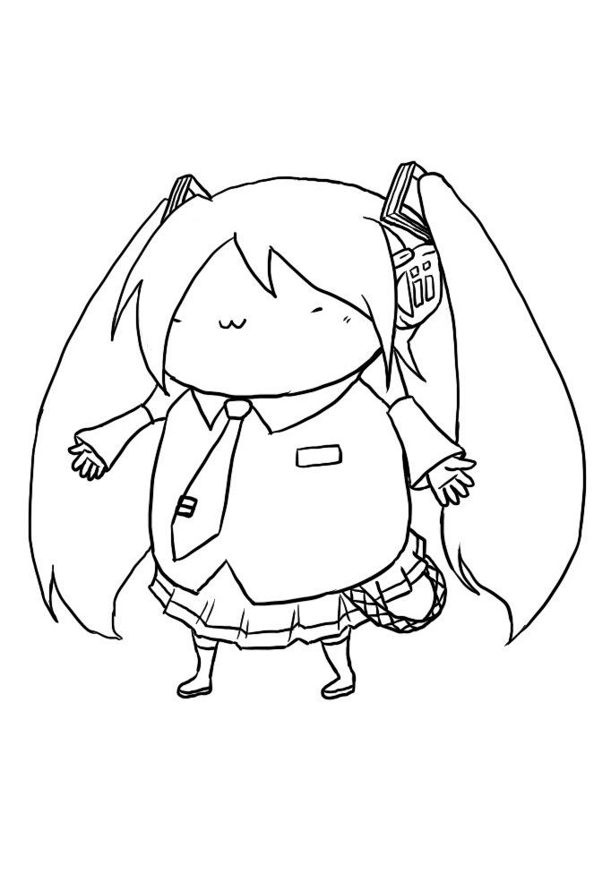 vocaloid coloring page