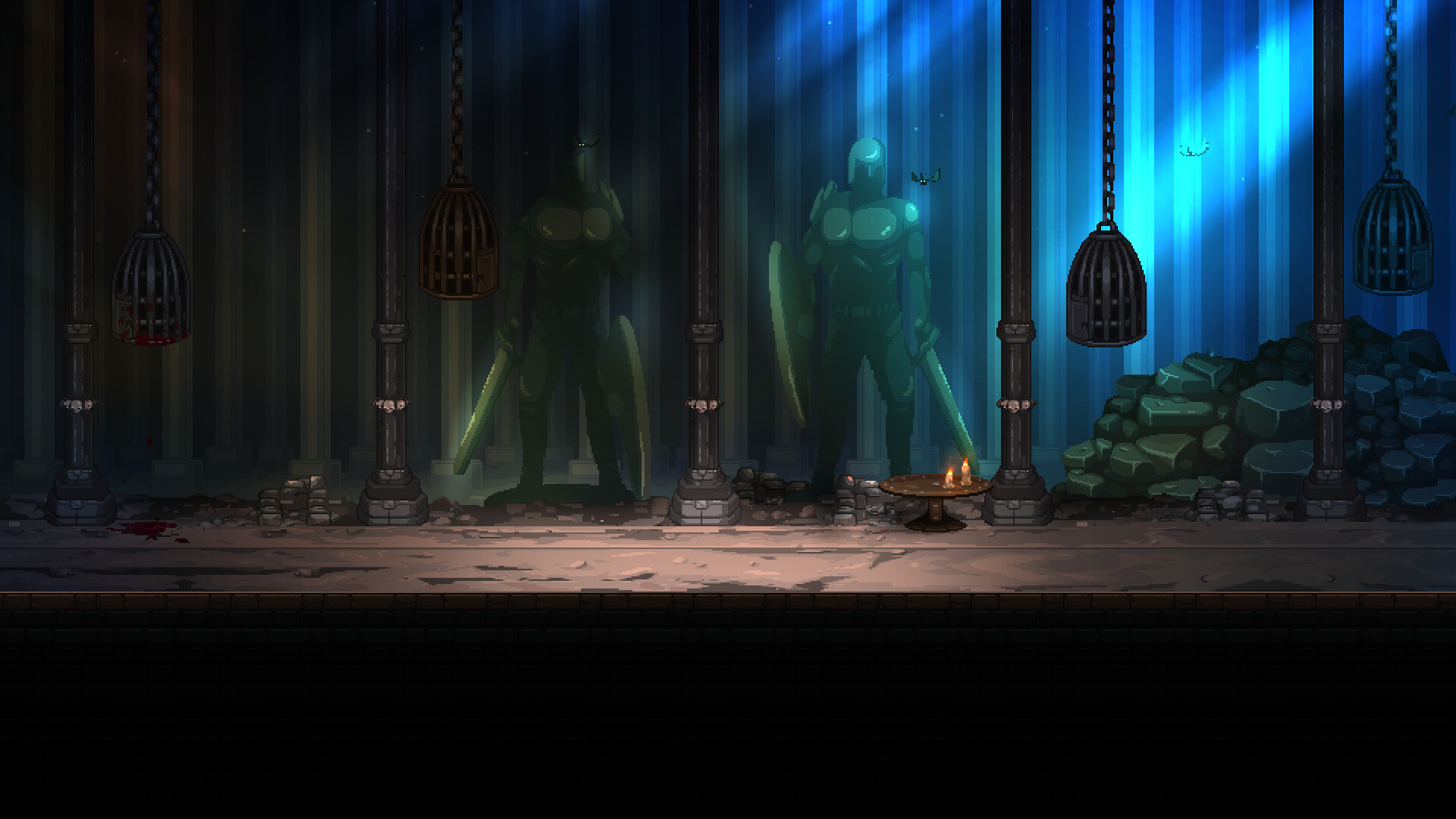 2d pixel dungeon background