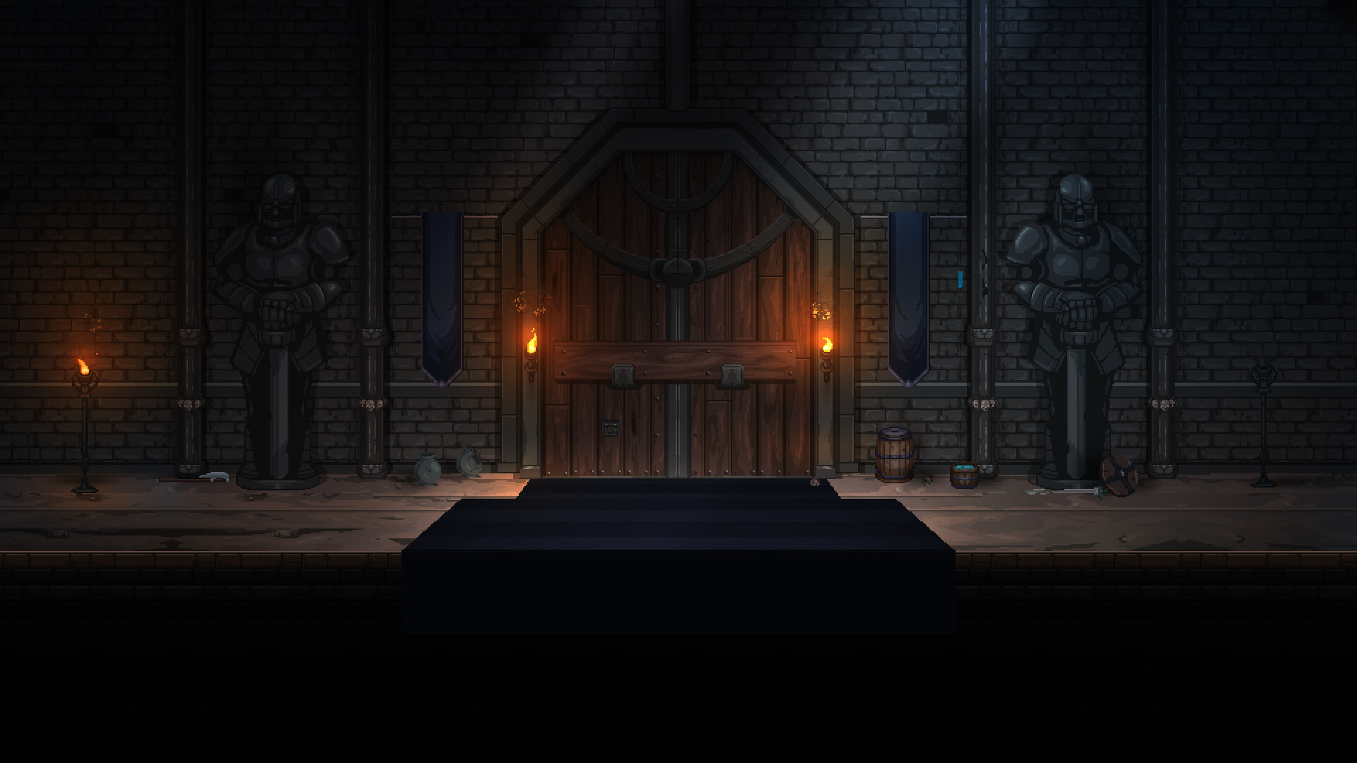 2d pixel dungeon background