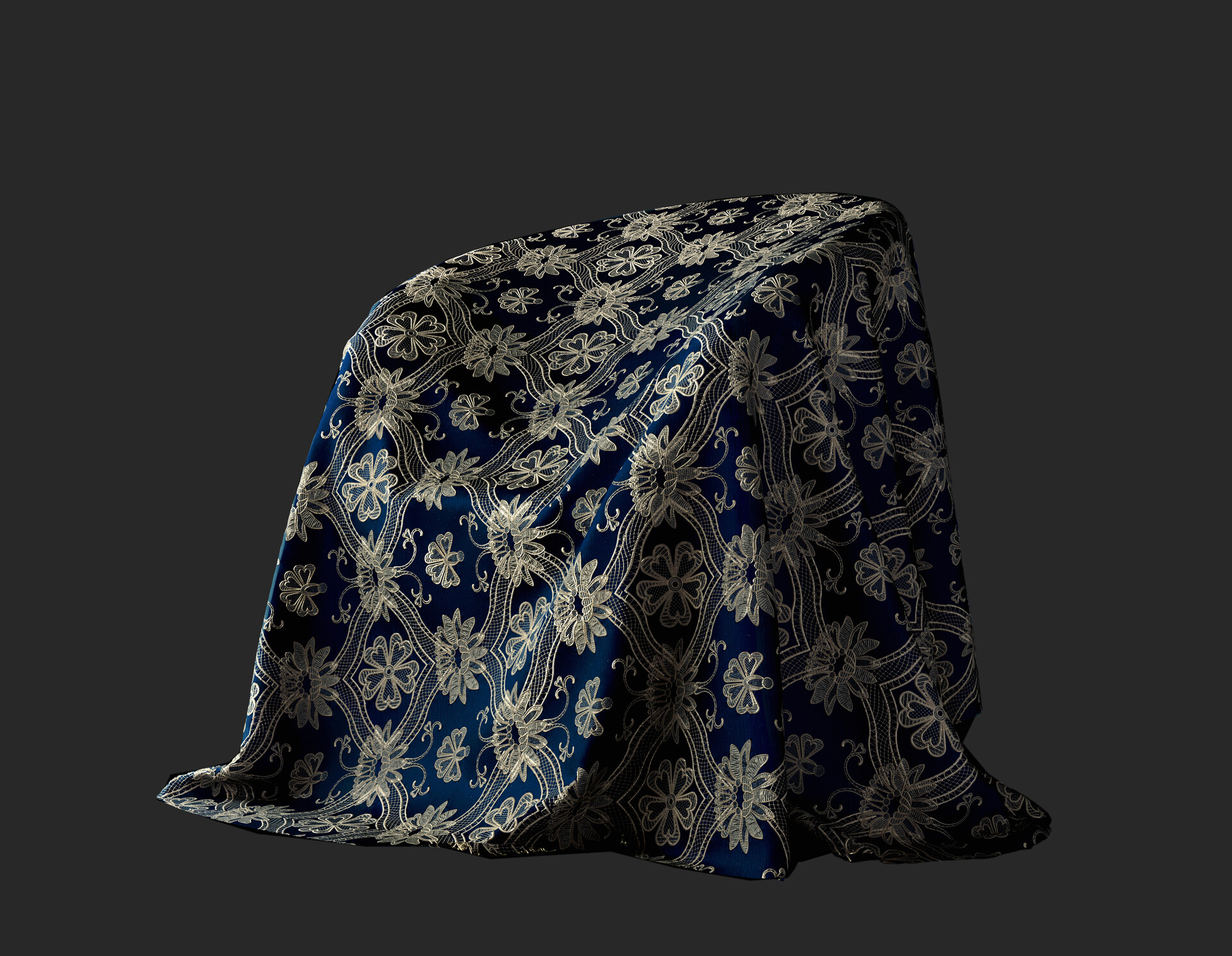 Olha Ivanchenko - Lace fabric. Embroidery. Realistic render