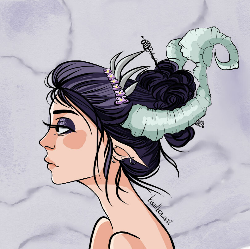 ArtStation - Elf with horns