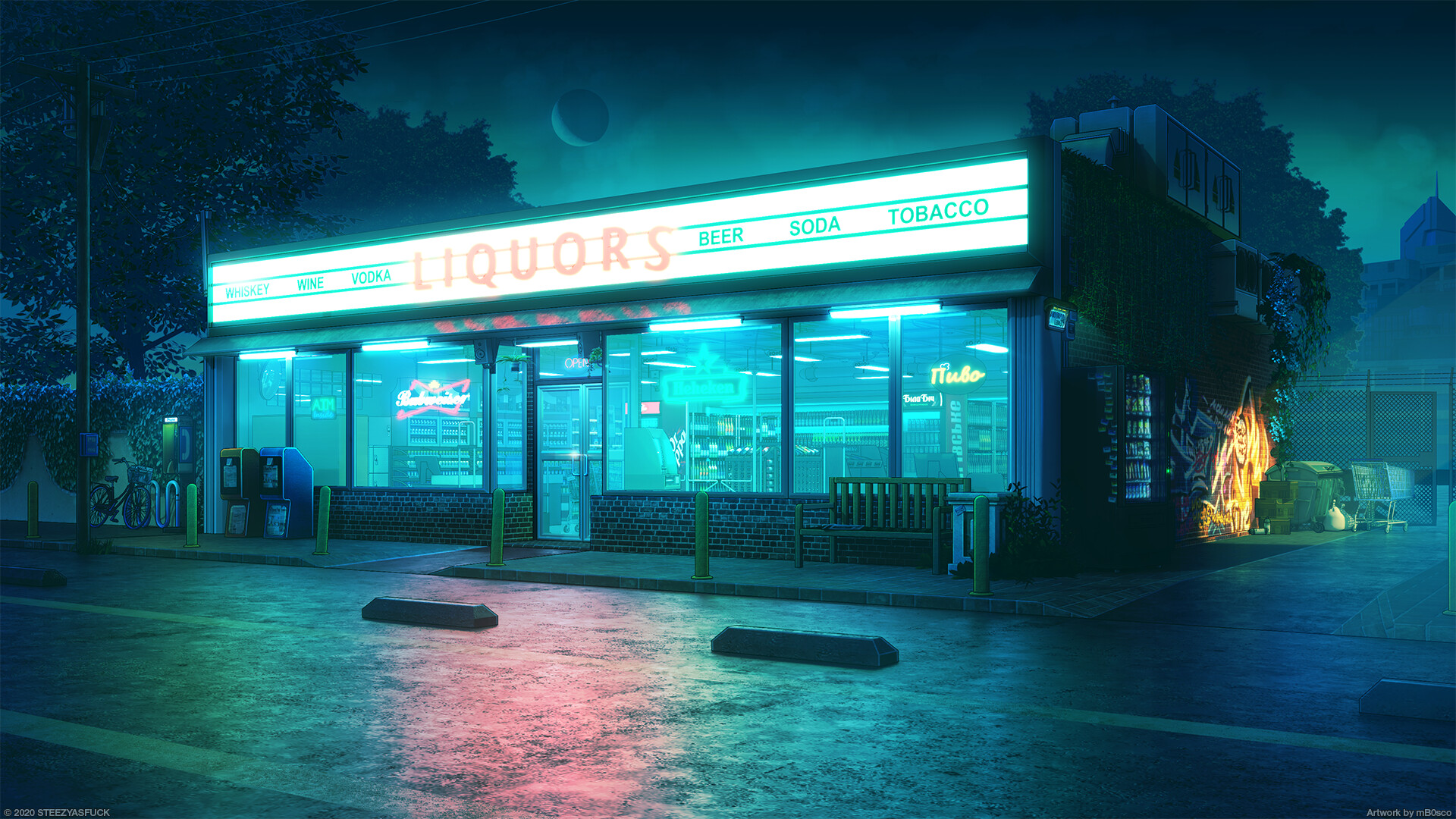 ArtStation - Liquors store 🌃