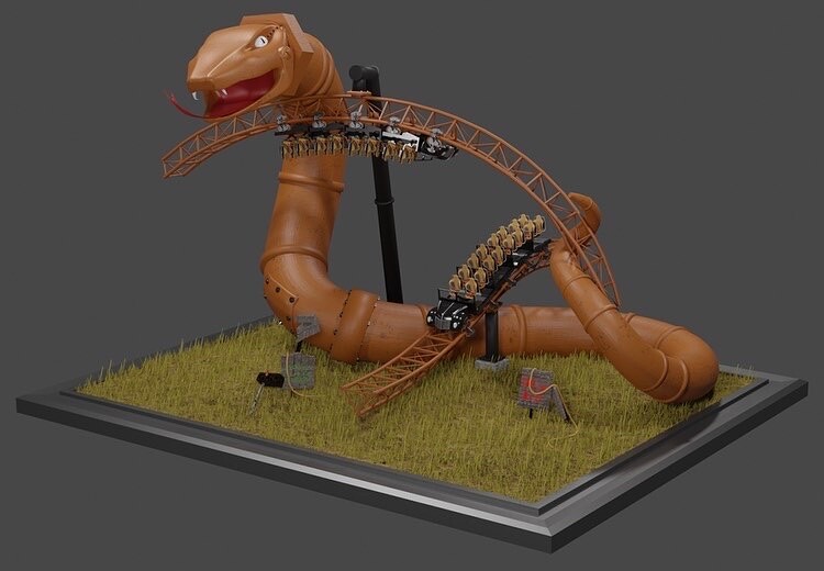 ArtStation - Copperhead Strike at Carowinds